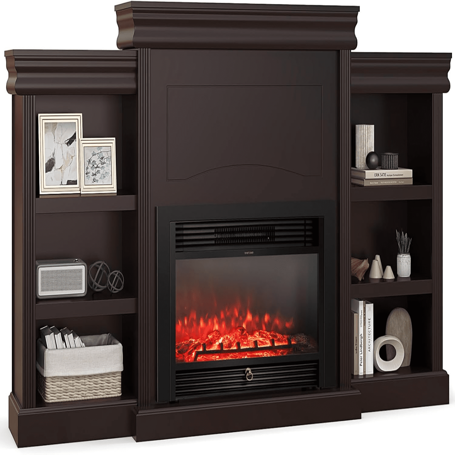 SASYXDC 70" Electric Fireplace TV Stand - 1500W Electric Fireplace ...