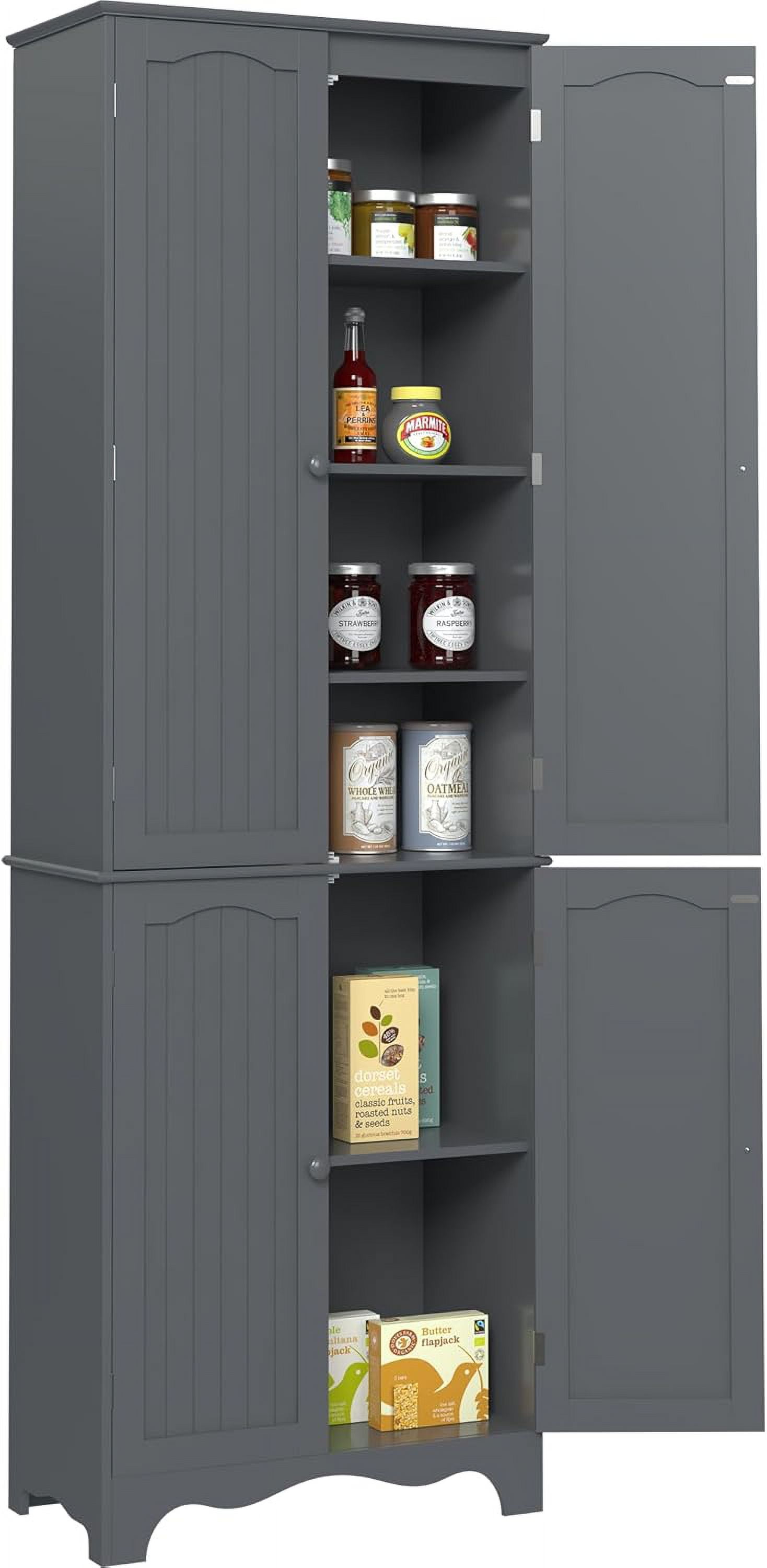 SASYXDC 72'' Tall Kitchen Pantry Cabinet Freestanding Storage Cabinet ...