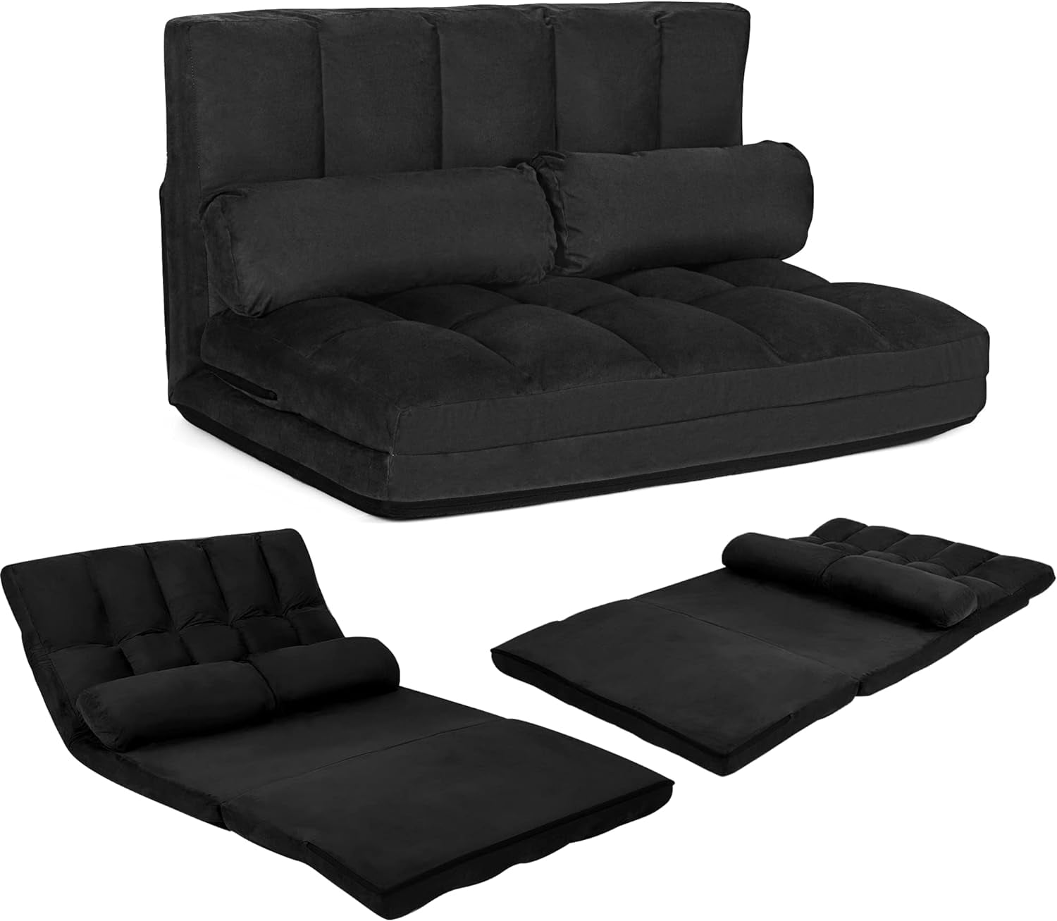 SASYXDC Adjustable Floor Sofa Bed Foldable Lazy Sofa Sleeper with 6 ...