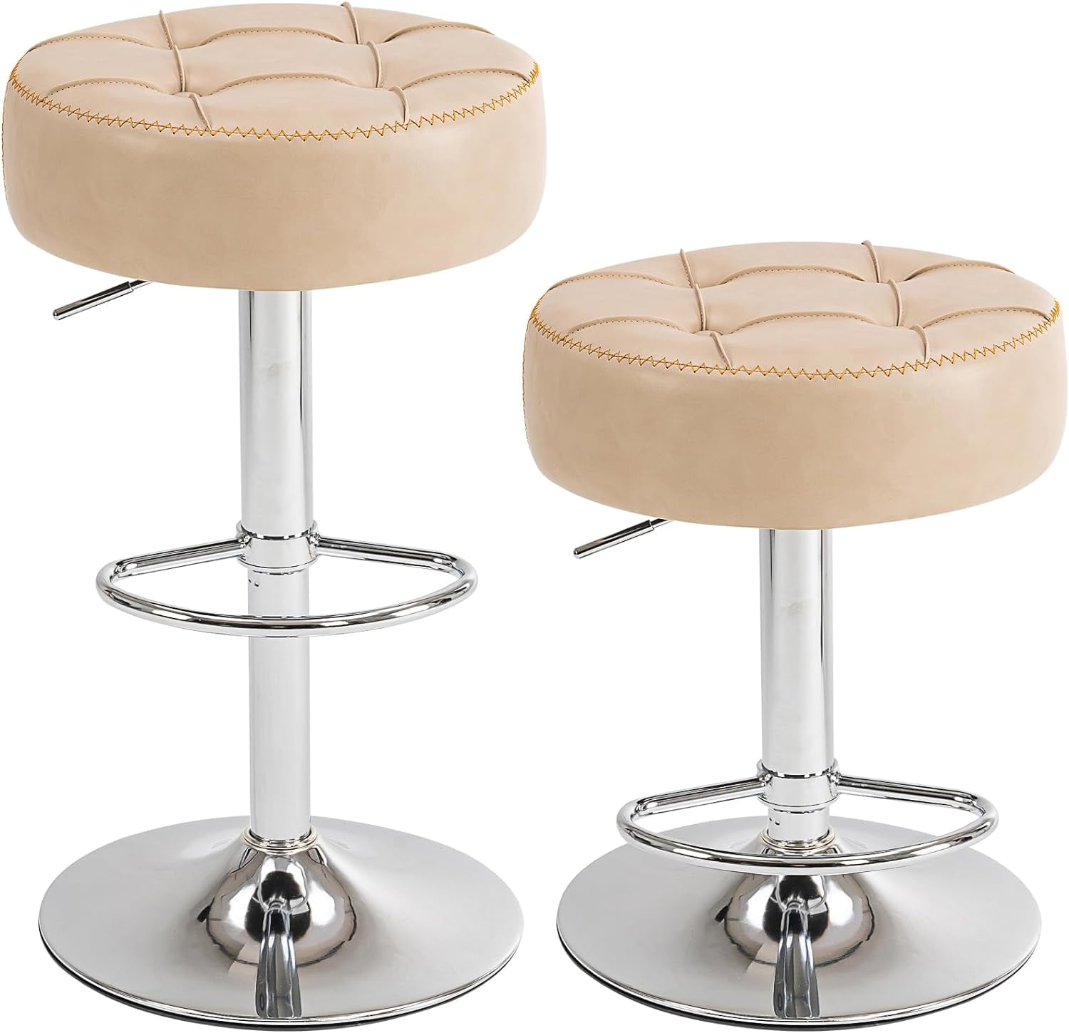 SASYXDC Adjustable Height 360° Swivel Circular Bar Stools - Comfortable ...