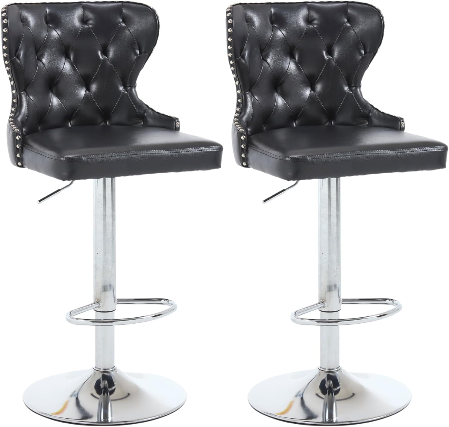 sasyxdc Adjustable Swivel Bar Stools Velvet Upholstered Counter Height ...