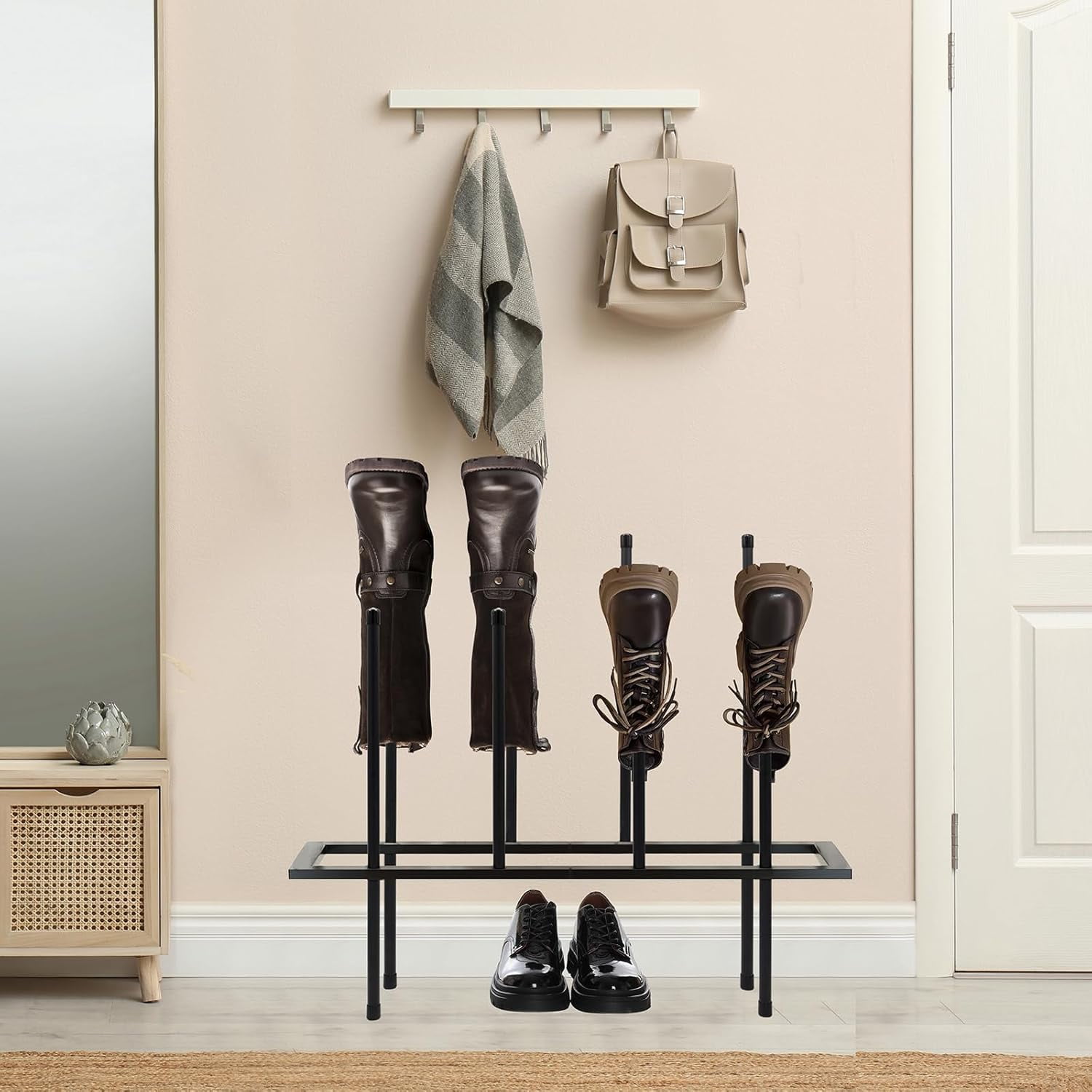 SASYXDC Boot Rack Shoe Cabinet Metal Shoe Rack for Closet Shoe ...