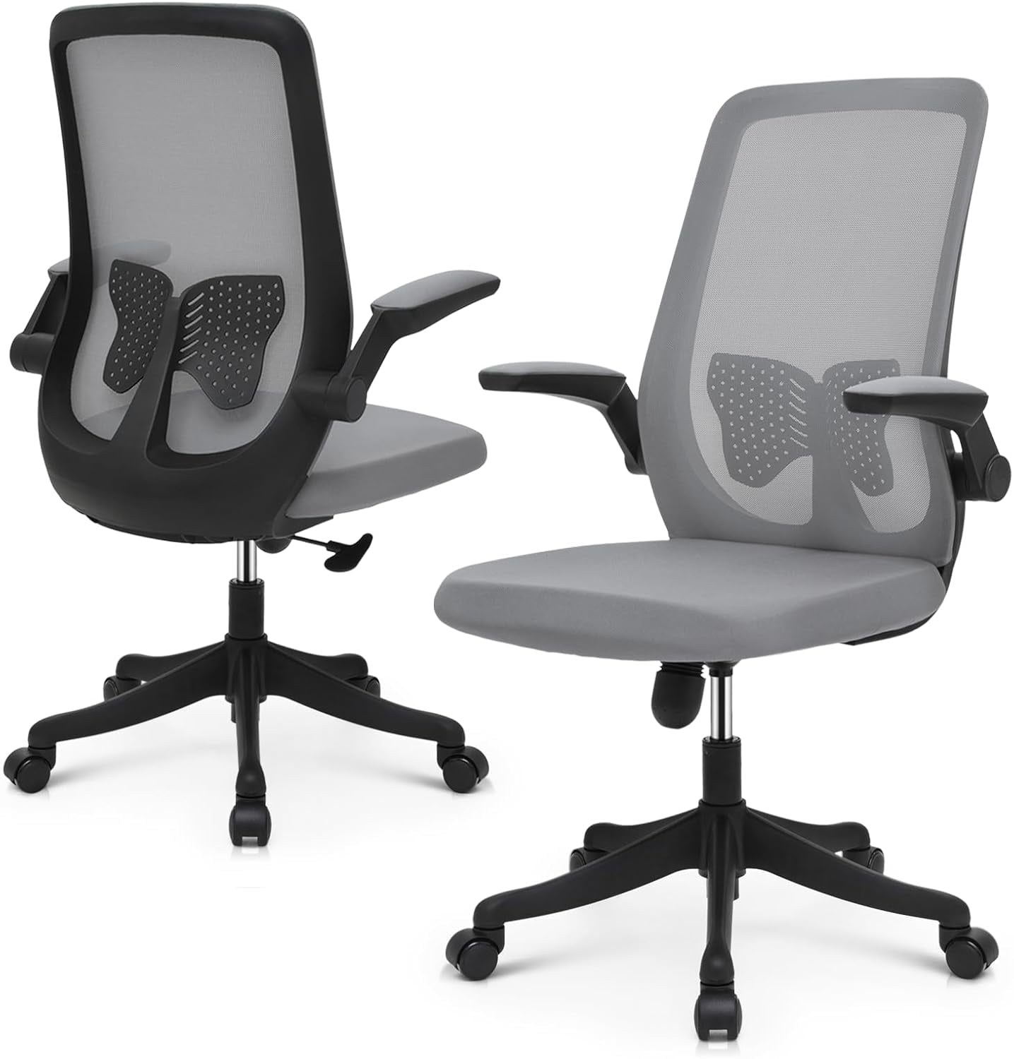 SASYXDC Chair Flip-Up Arms Ergonomic Chair with Lumbar Support ...