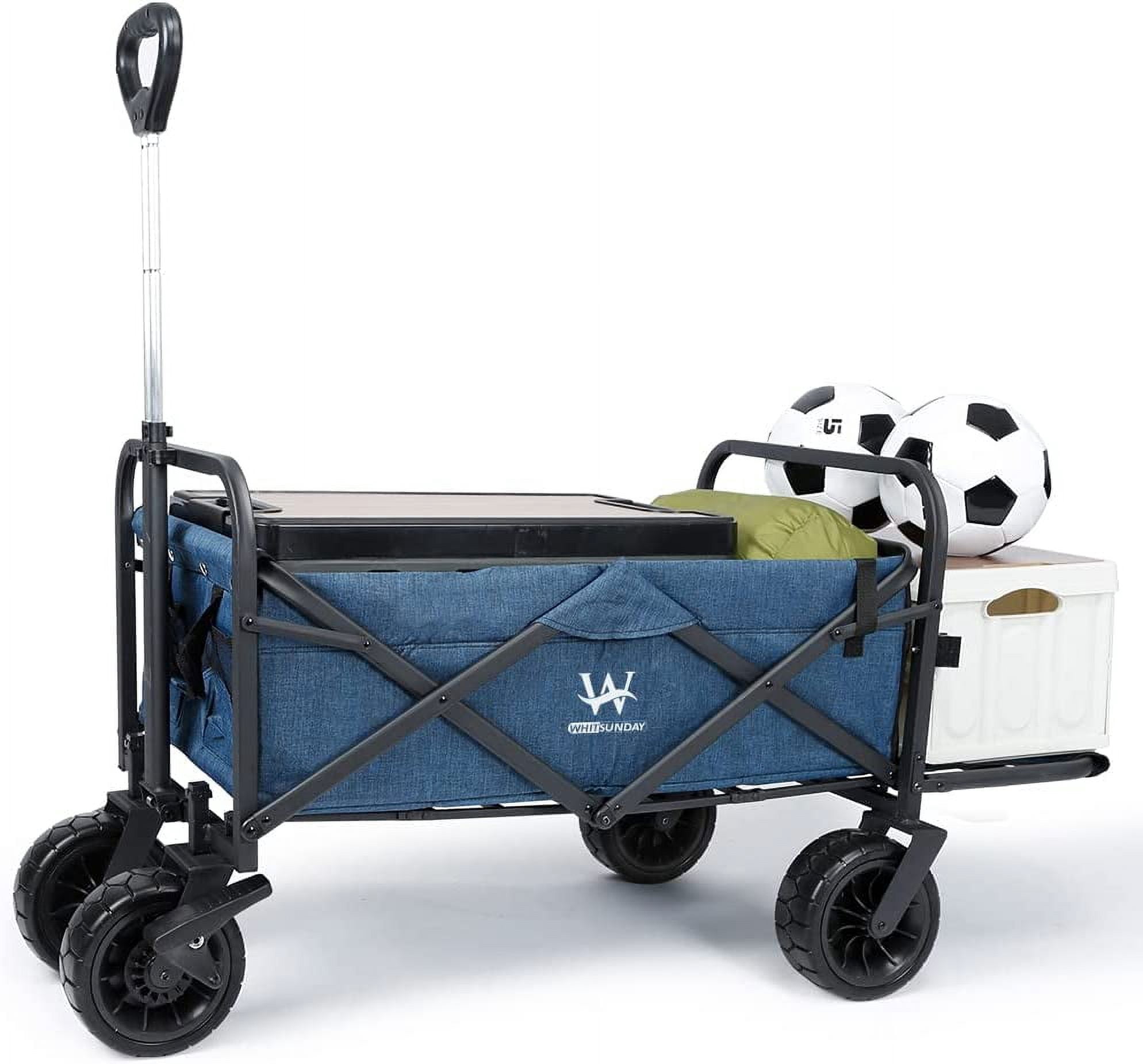 SASYXDC Collapsible Folding Garden Outdoor Park Utility Wagon Picnic ...