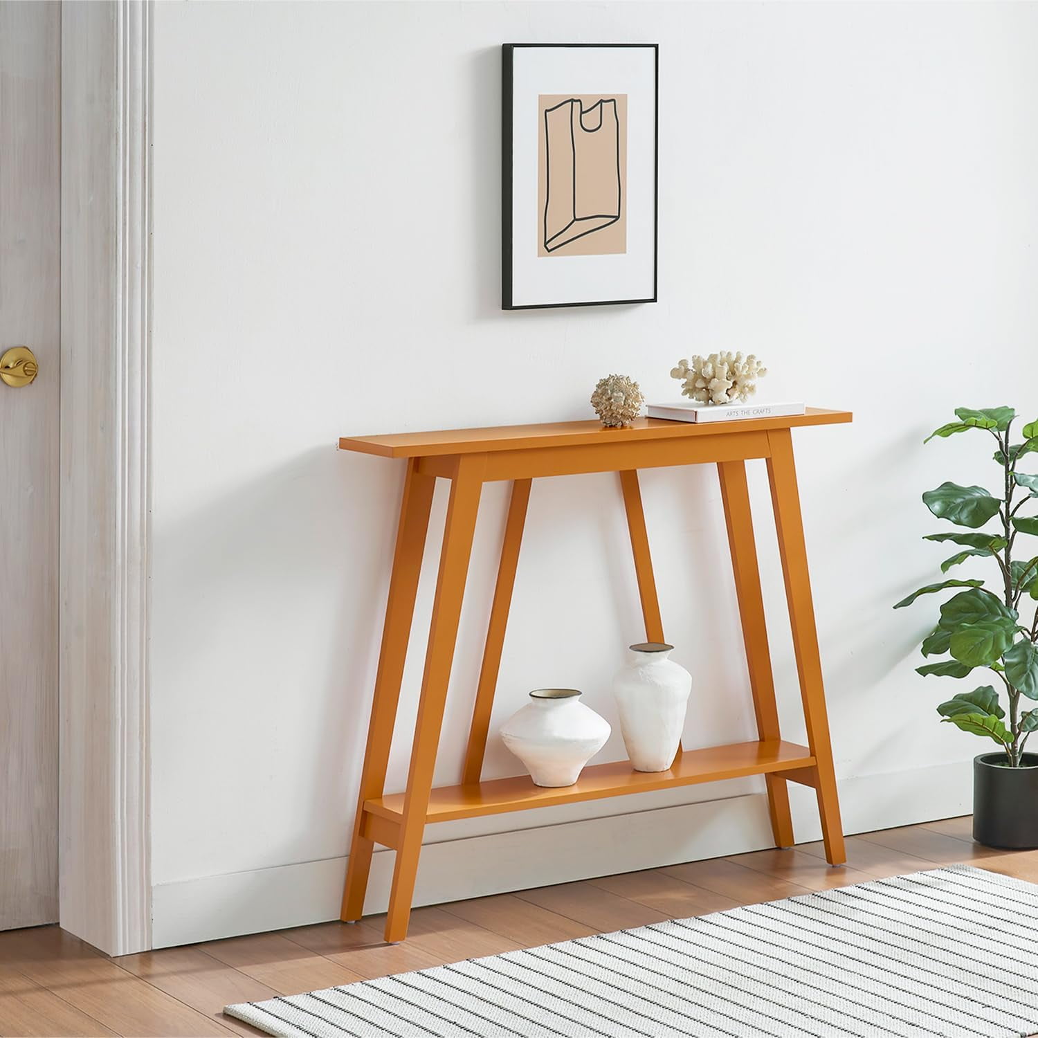 SASYXDC - Console Narrow Sofa with Storage Shelf for Hallway Front Hall Entryway Living Room ...