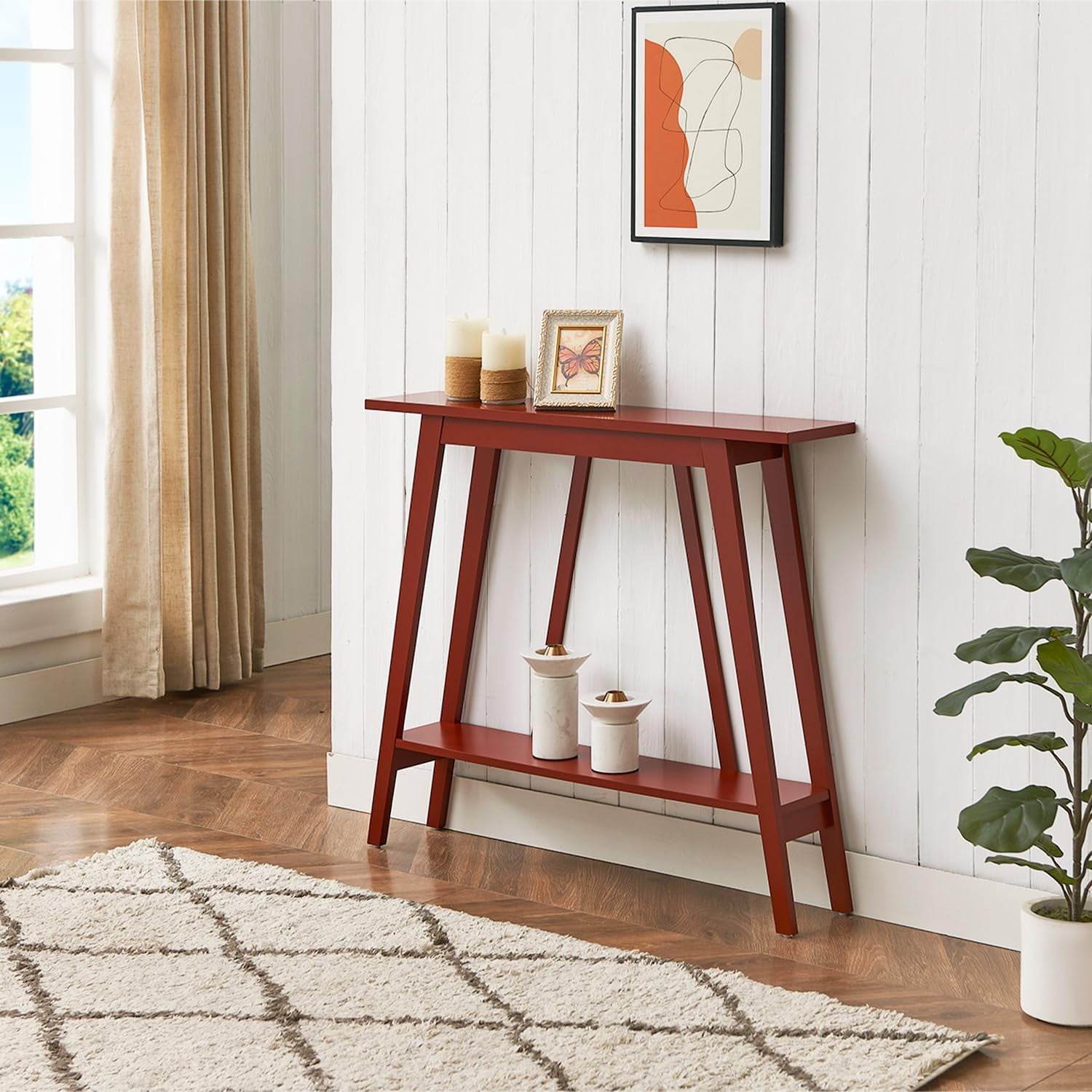 SASYXDC - Console Narrow Sofa with Storage Shelf for Hallway Front Hall Entryway Living Room ...