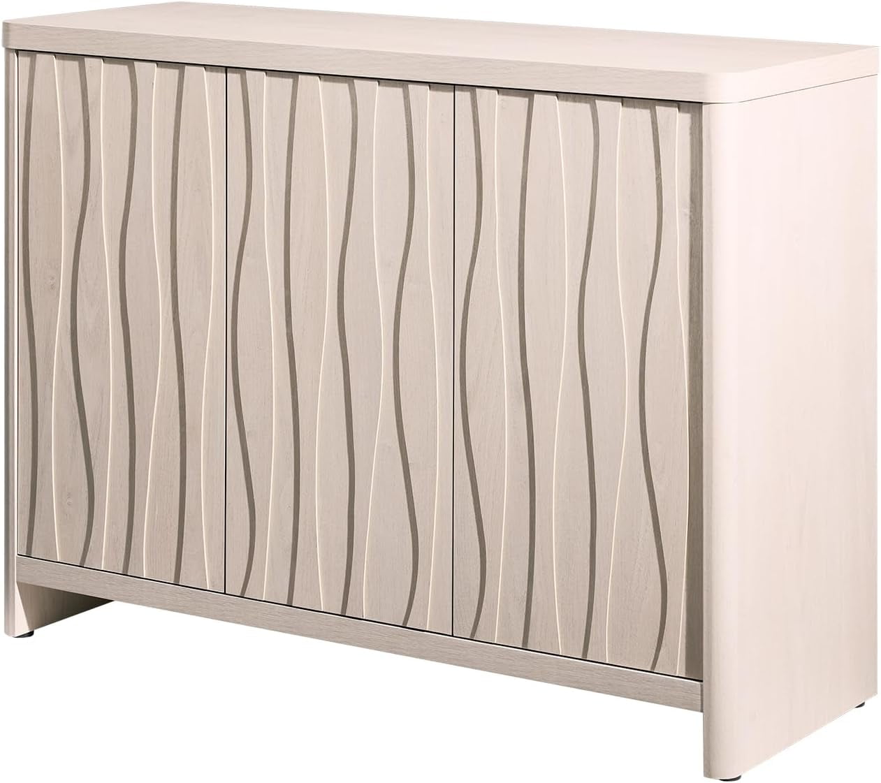 SASYXDC Cornwall Wave Pattern Storage Cabinet Kitchen Cabinet Buffet ...