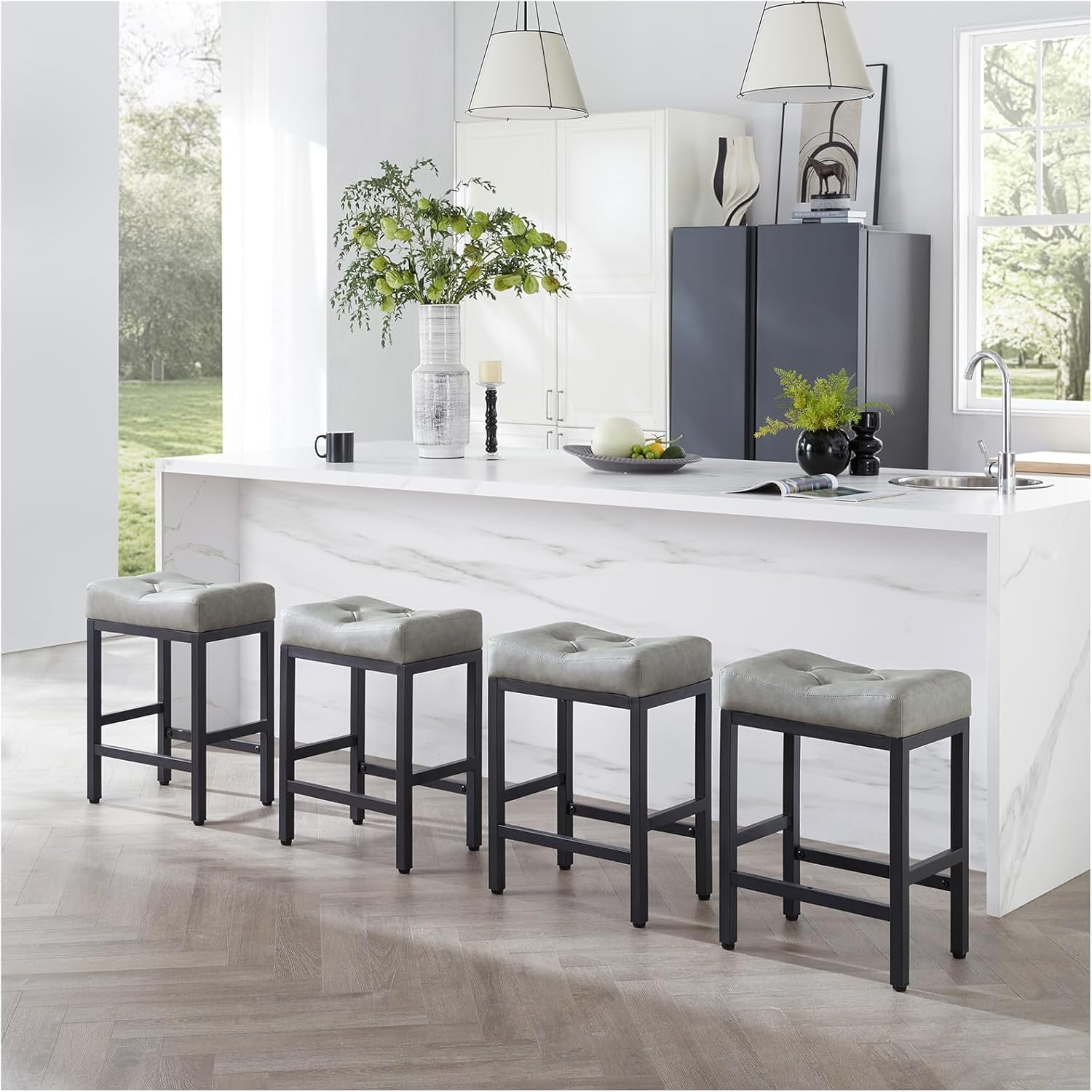 SASYXDC Counter Stools Bar Stools for Kitchen Counter Saddle Stools ...