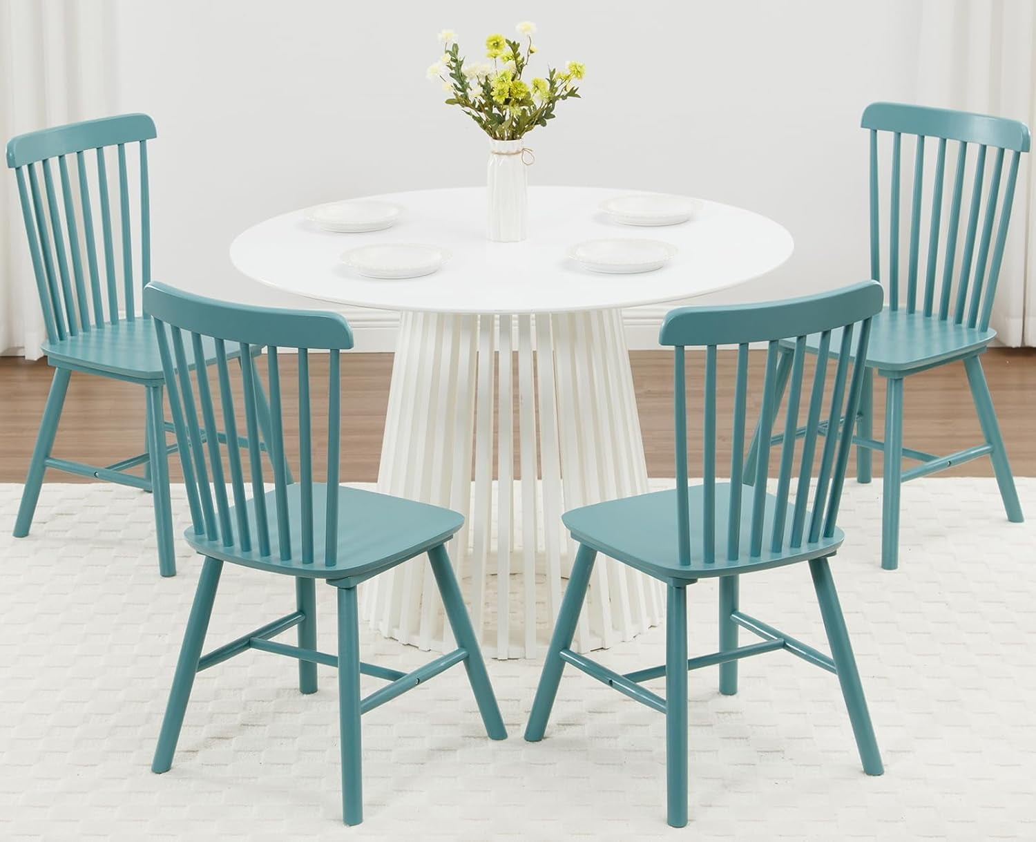 SASYXDC Dining Chairs Set of 2 Vintage Kitchen Chairs Windsor Chairs ...