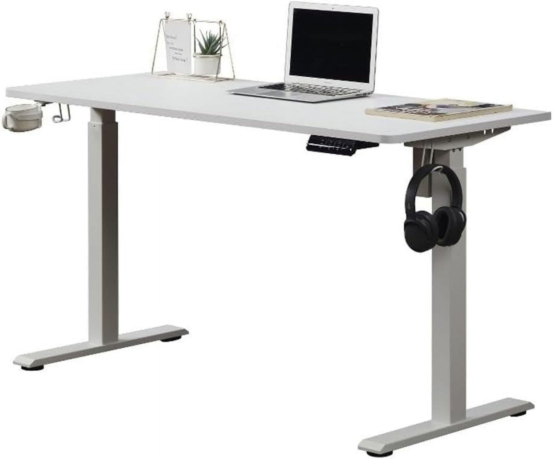 SASYXDC Electric Height Adjustable Standing 55" Wooden Computer ...