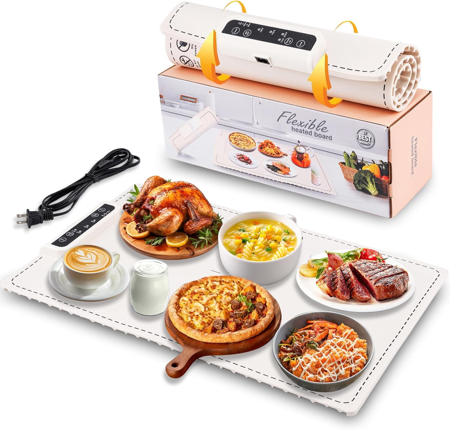 SASYXDC Electric Warming Tray Warming Mat for Food Fast Full Surface ...