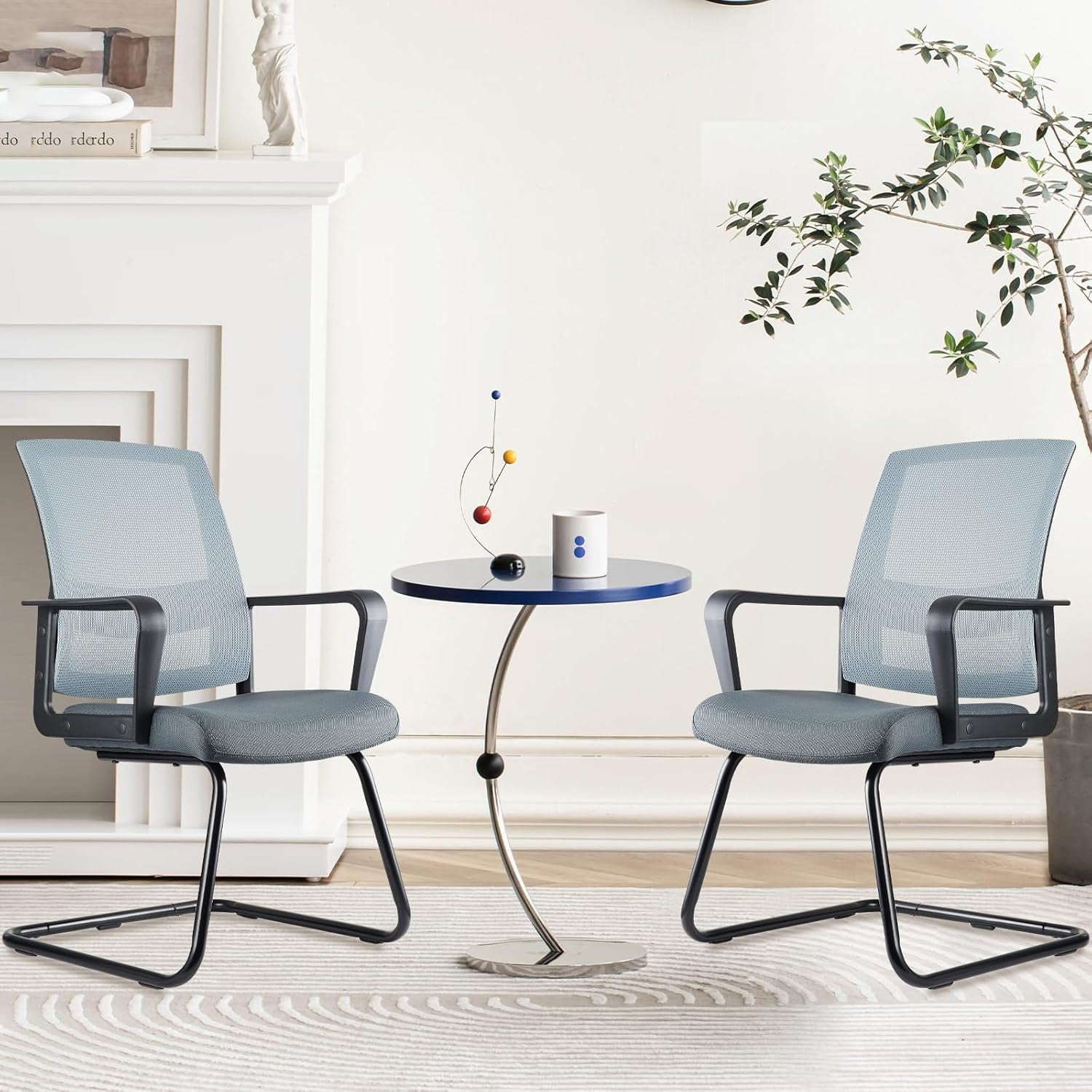 SASYXDC Guest Chair with Lumbar Support and Mid Back Mesh Space Air ...