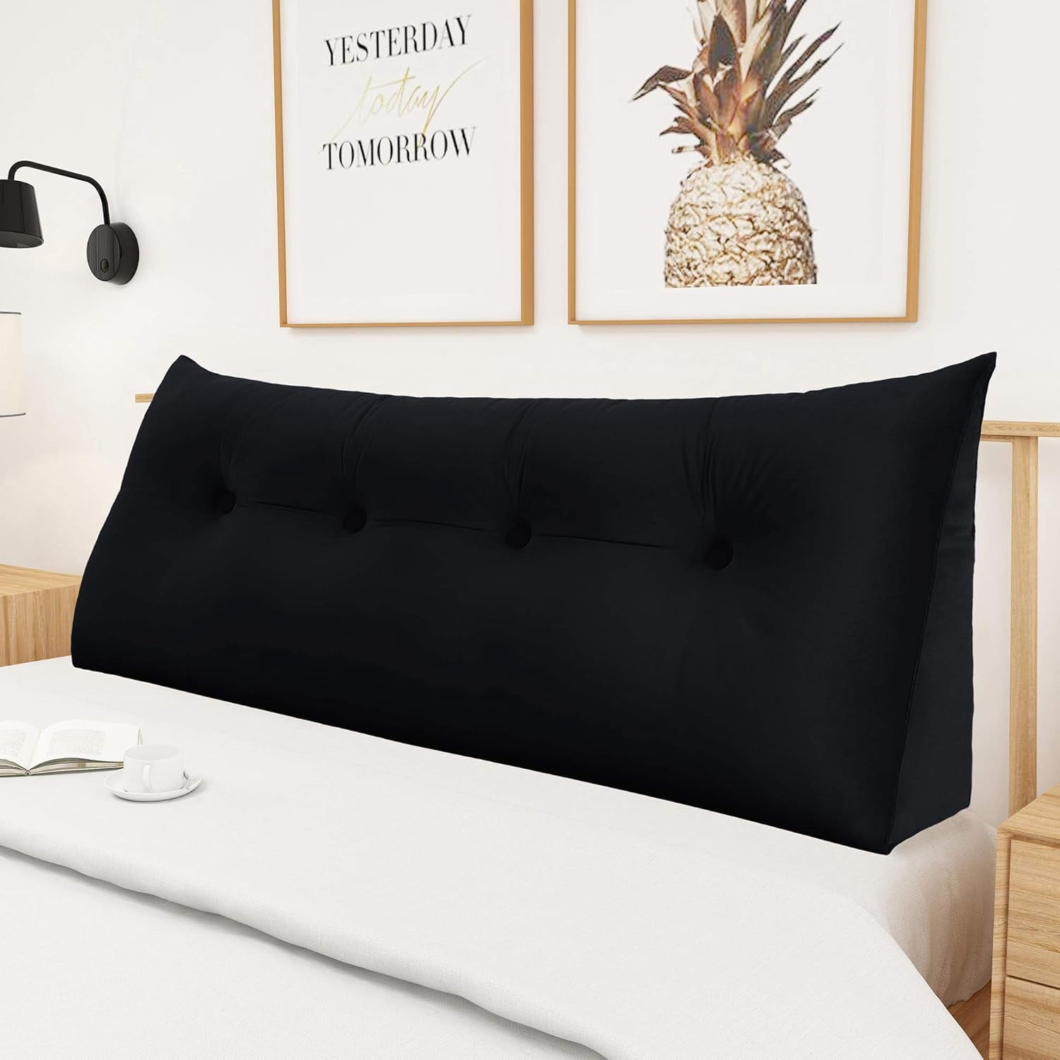 Headboard Wedge Pillow Large Bolster Reading Pillows for Sitting in Bed ...