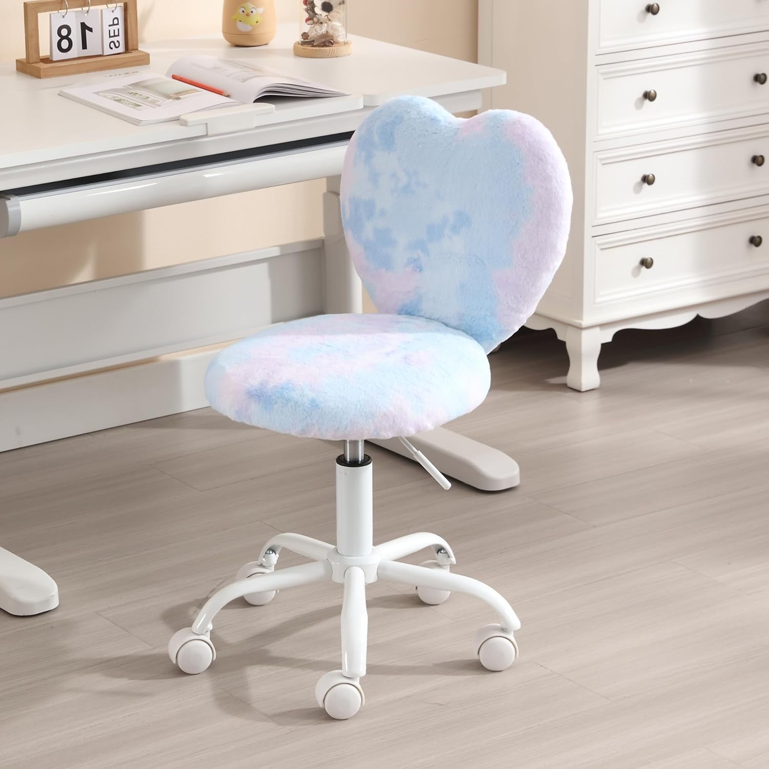 SASYXDC Kids Reading Chair Rolling Cute Chair for Girls Swivel Chair ...