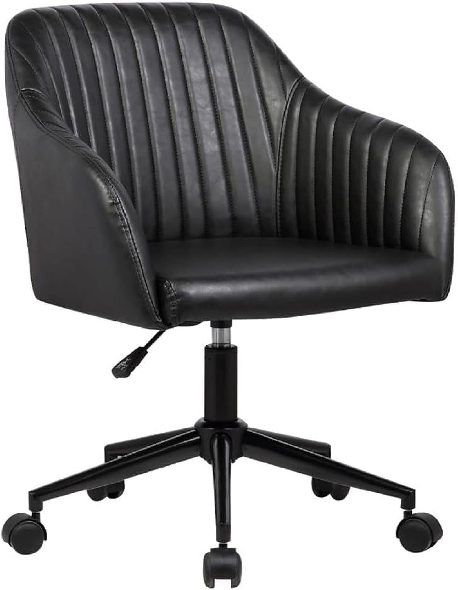 SASYXDC Madison Chair with Mid-Height Padded Back and Armrests in ...