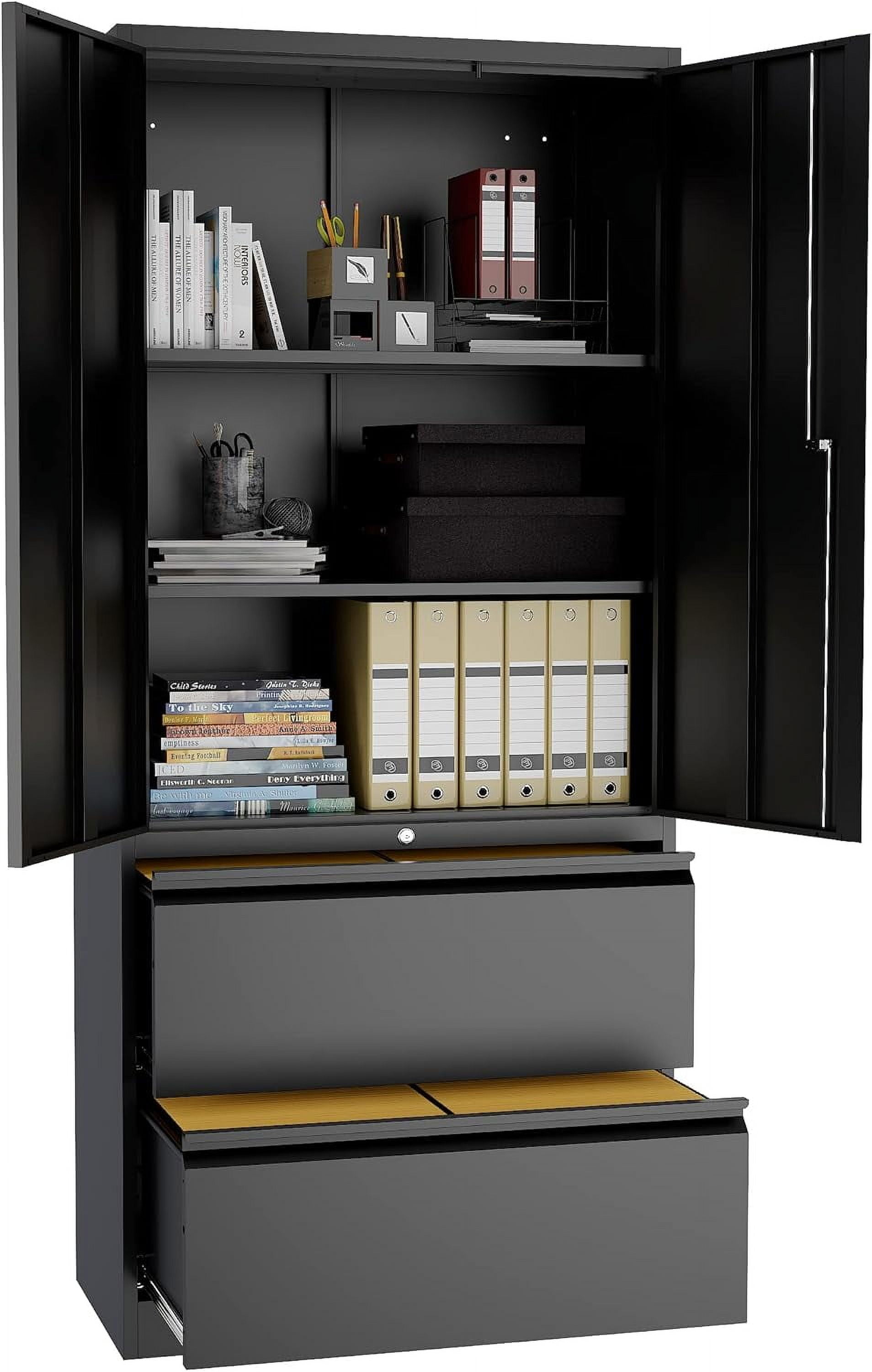 SASYXDC Metal Cabinets with Lockable Drawers and Doors Lateral File ...
