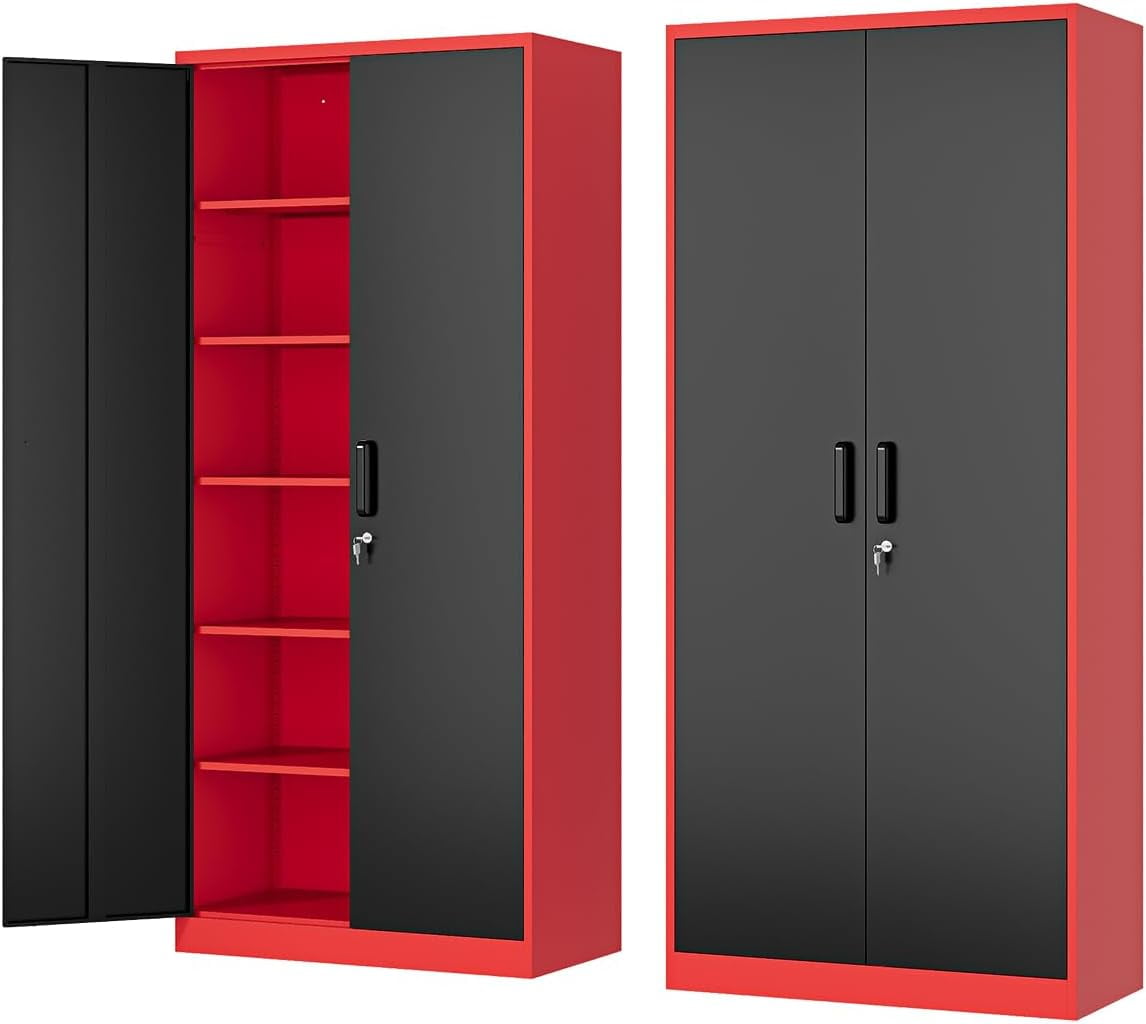 SASYXDC Metal Storage Cabinet-Heavy Duty Tool Cabinet Multifunctional ...