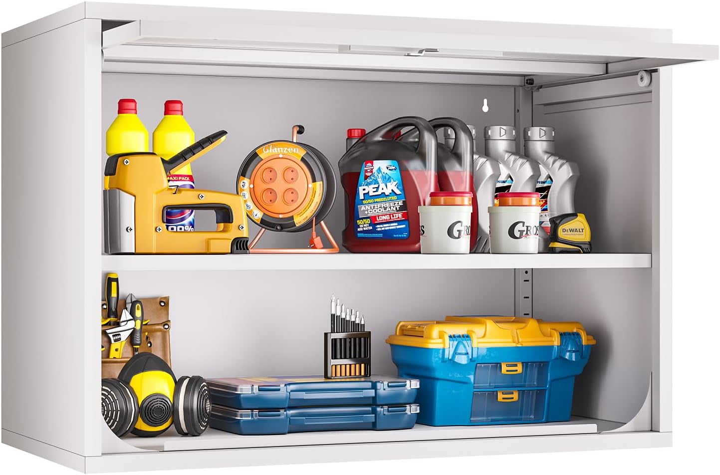 SASYXDC Metal Storage Cabinet Wall-Mounted Storage Cabinets with Up ...