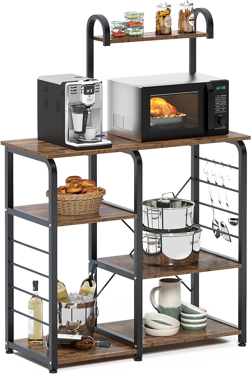 SASYXDC Microwave Stand Cart Microwave Cart Stand 35.4 inches Utility ...