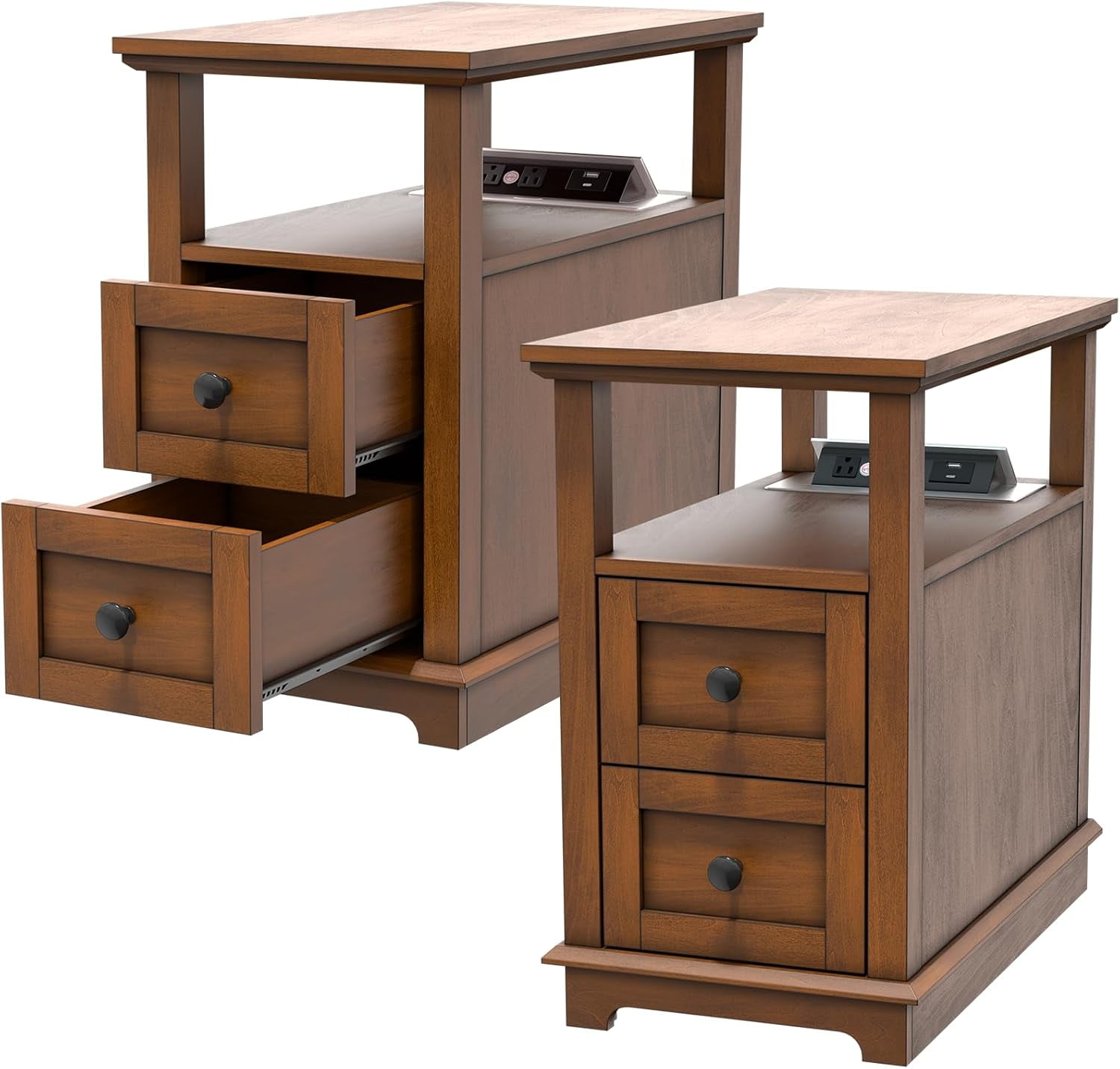 SASYXDC Narrow End with Flip Top Charging Station Set of 2 Side with 2 ...