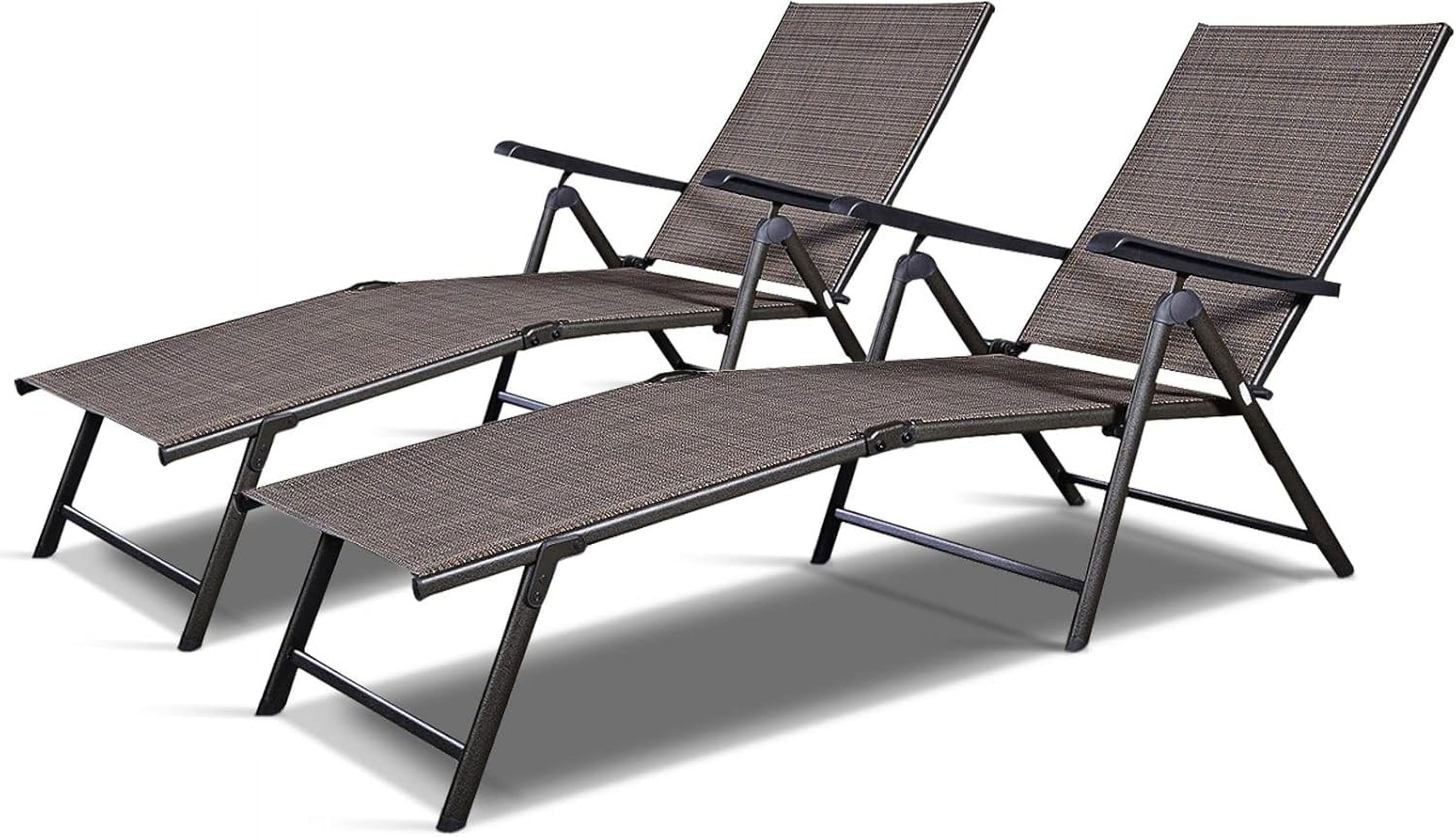 SASYXDC Patio Chaise Lounges Outdoor Reclining Lounge Chairs with ...
