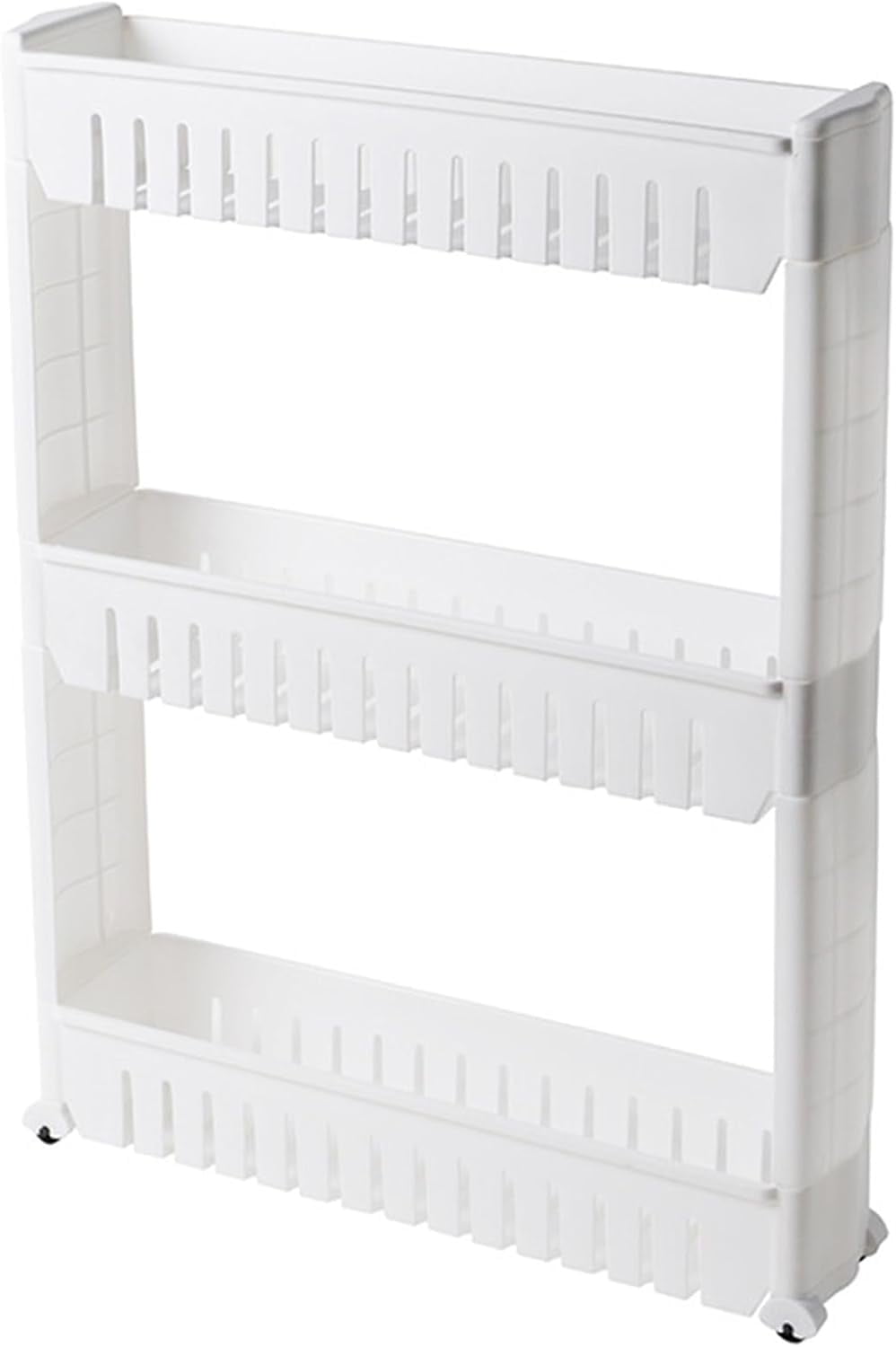 SASYXDC Slim Storage Cart with Wheels 3-Tier Rolling Cart Small Rolling ...