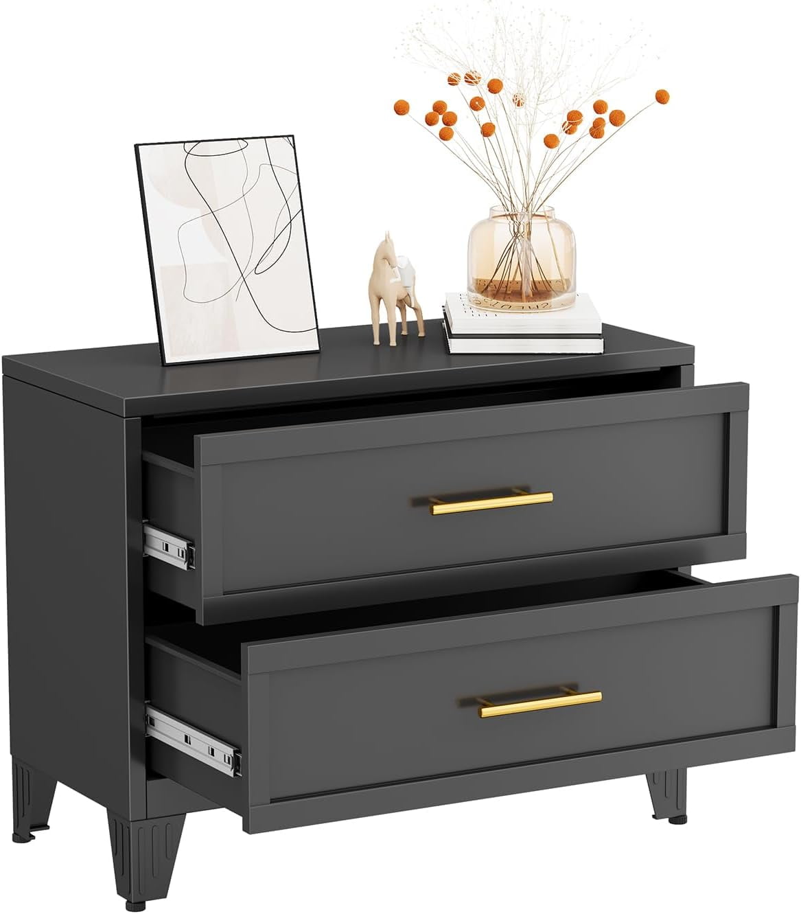 Small Dresser for Bedroom Metal Chest of Drawers 2 Dressers & Chests of ...