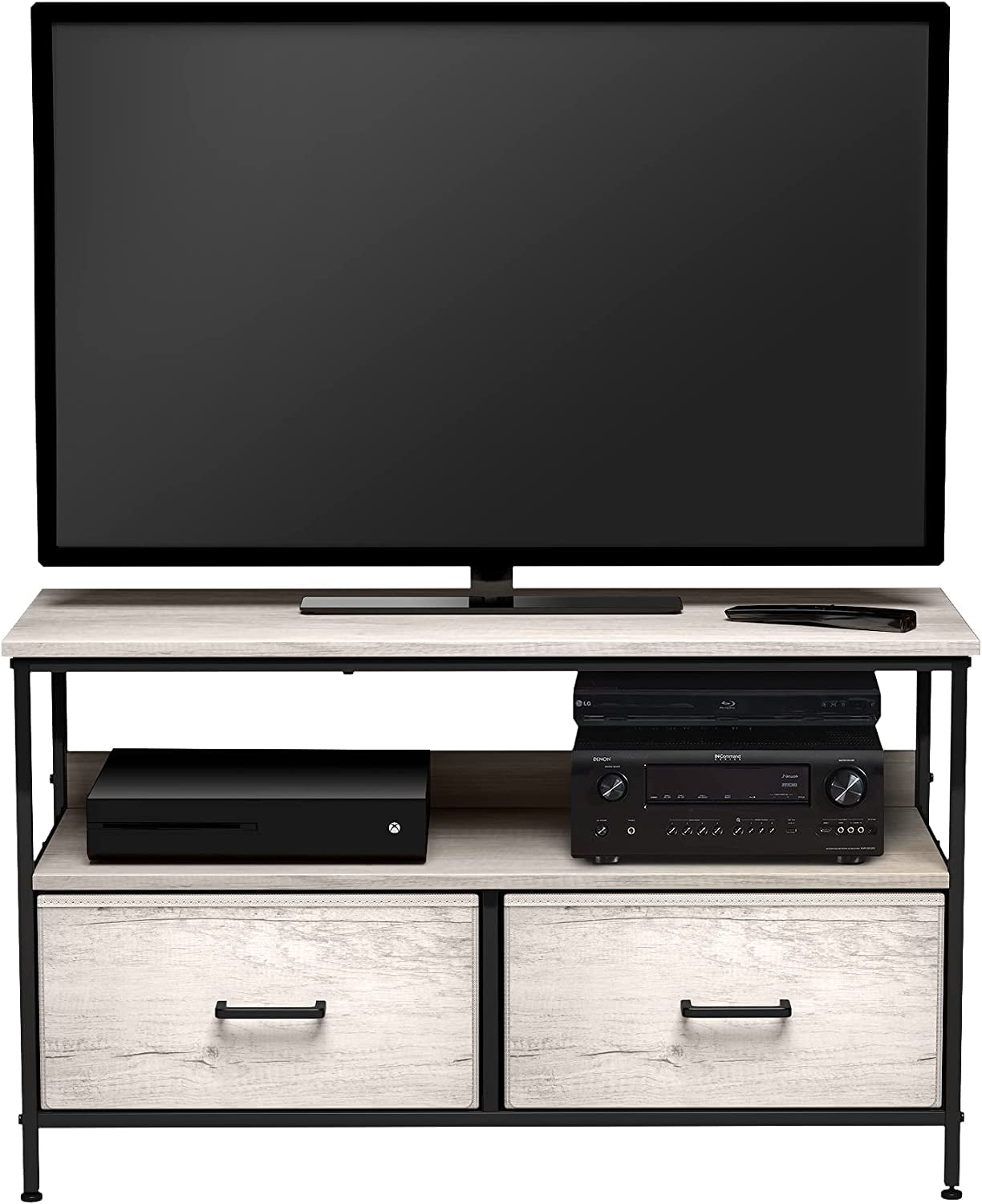 SASYXDC TV Stand Dresser with 2 Drawers - Television Riser Chest with ...