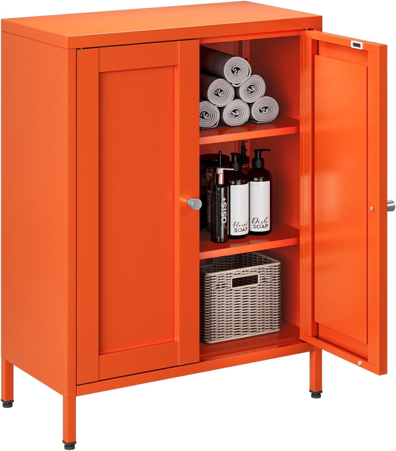 SASYXDC Tall Bathroom Storage Cabinet Slim Floor Metal Cabinet with ...