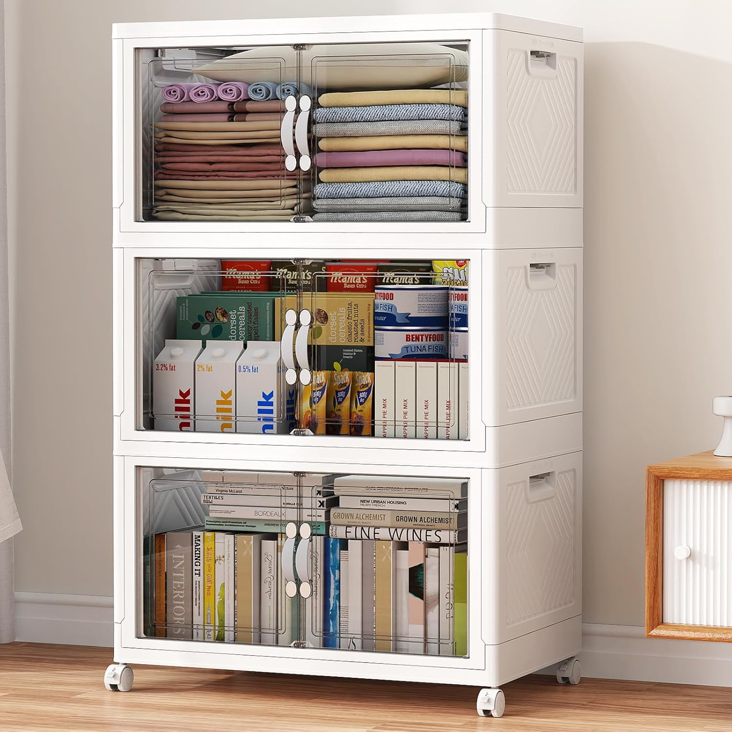 SASYXDC V20 150QT Stackable Storage Bins with Lid 37Gal Plastic Storage ...