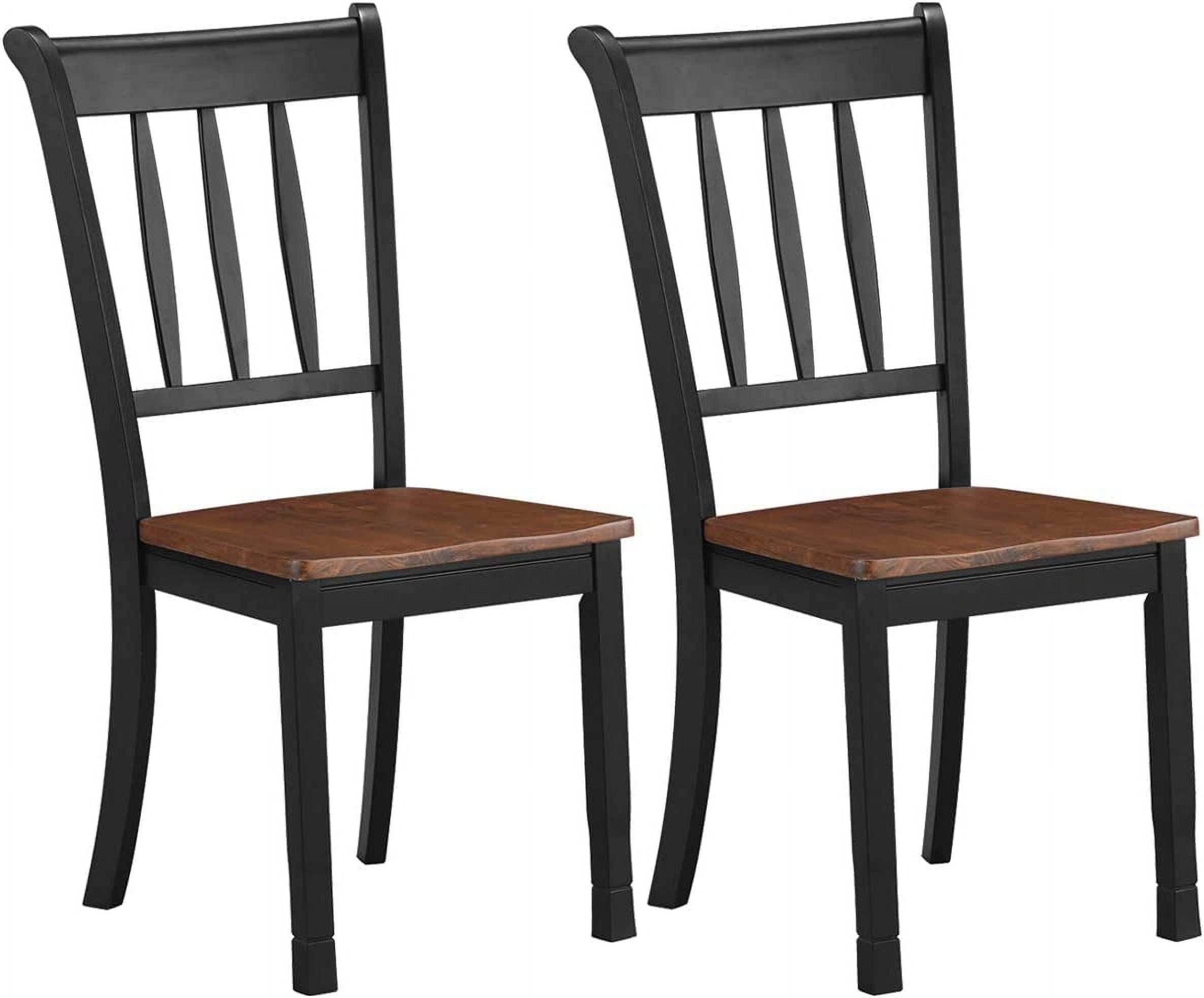SASYXDC Wood Dining Chairs Set of 4 Armless Kitchen Chairs w/Solid ...