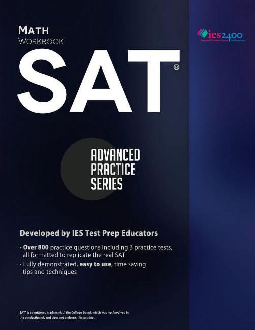 SAT Math Workbook Advanced Practice Series Paperback Khalid Khashoggi ...