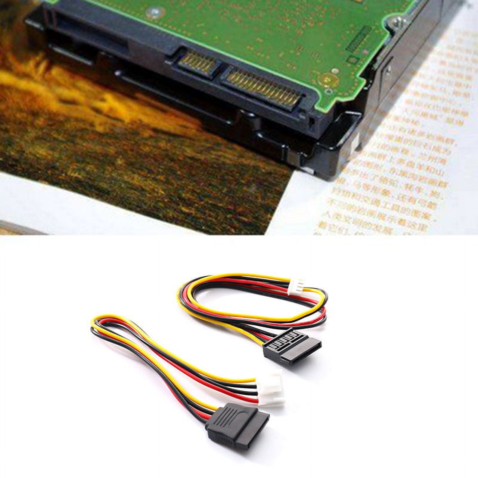 SATA 15 Pin Female To 4 Pin Female FDD Floppy Adapter Hard Drive Power ...