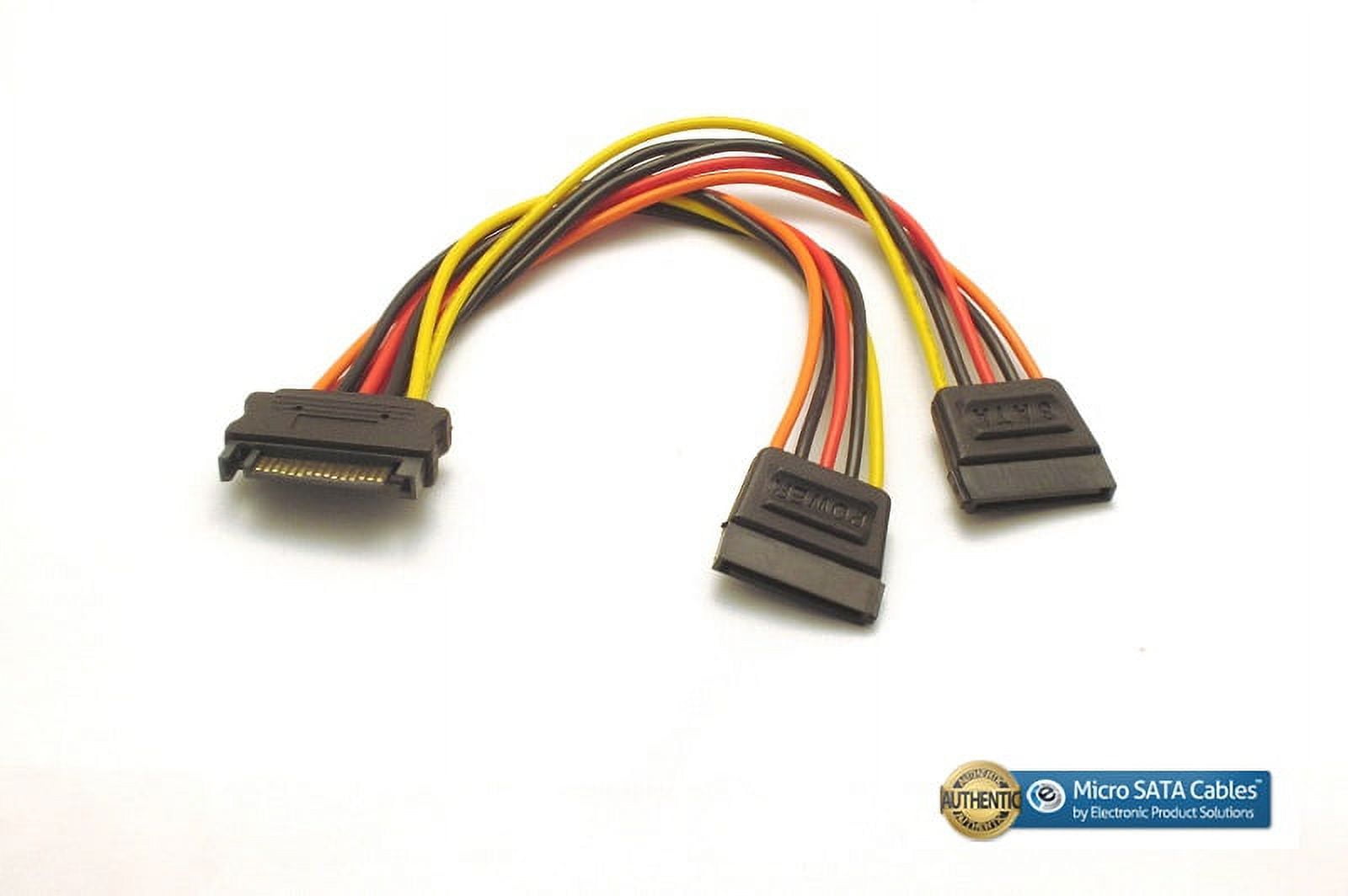 SATA 15 Pin Y Splitter 5 Wire Power Cable - Walmart.com