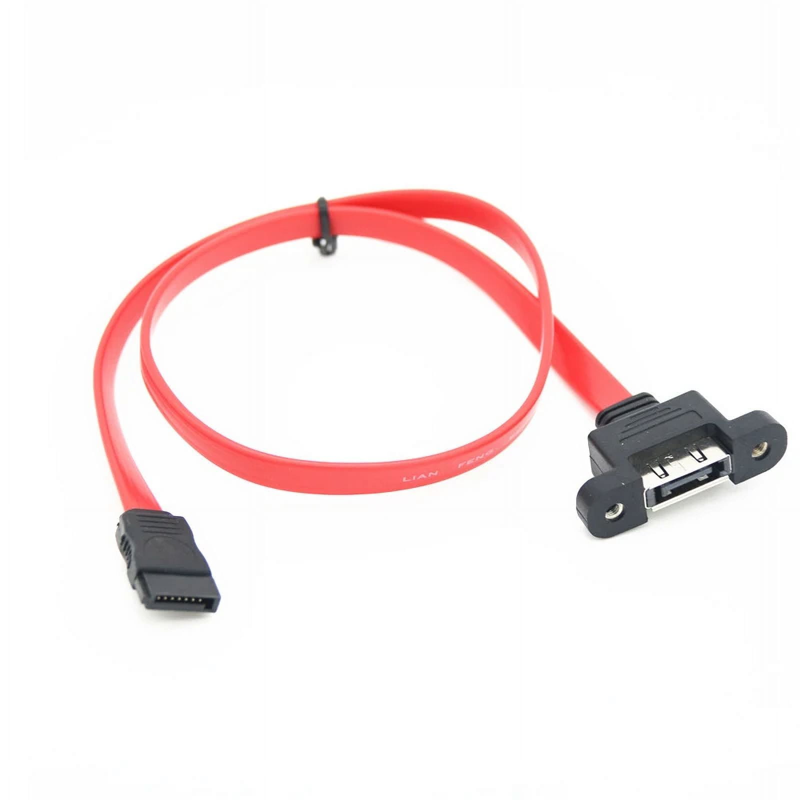 SATA 3.0 6G Male Female Data Cable Wire Screw Panel Mount For Computer ...