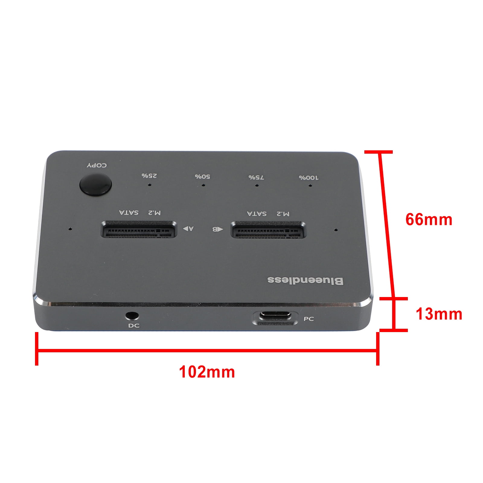 NVME SATA M.2 SSD Duplicator Docking Station & Hard Drive Enclosure ...