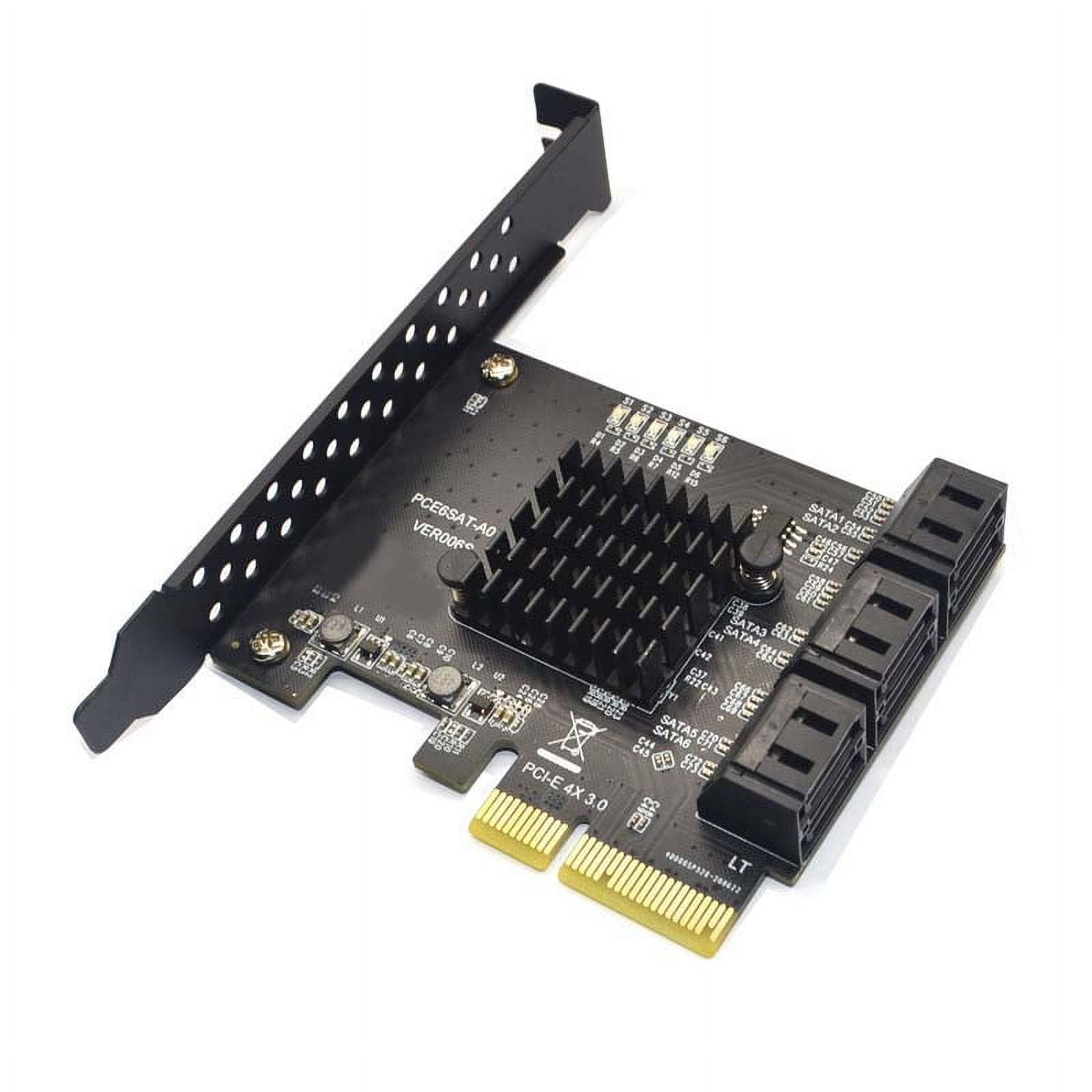 SATA PCI E Adapter 6 Ports SATA 3.0 To PCI Express X4 Expansion Card ...