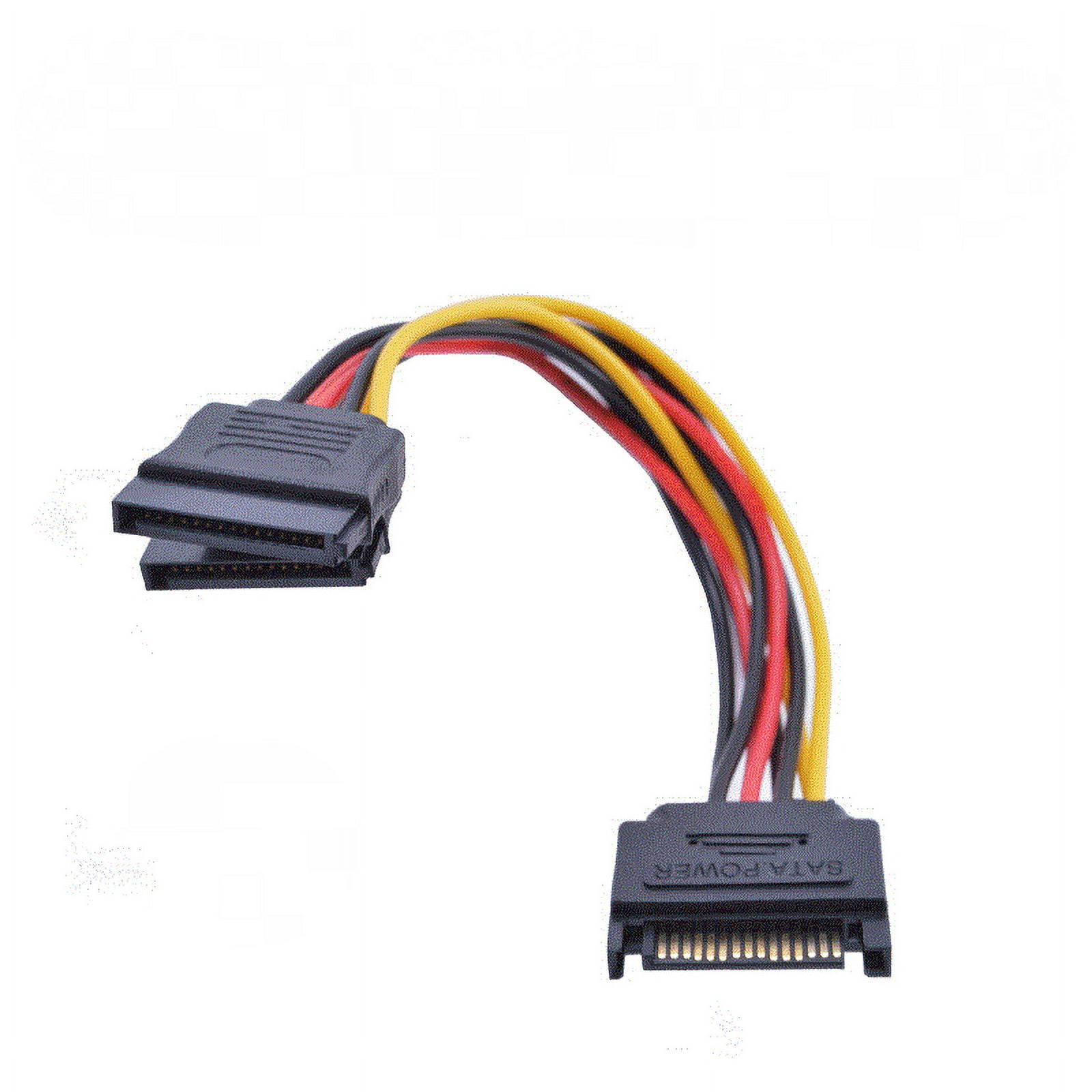 SATA male to dual SATA female power cord 15P male to 2 15P female 1 ...