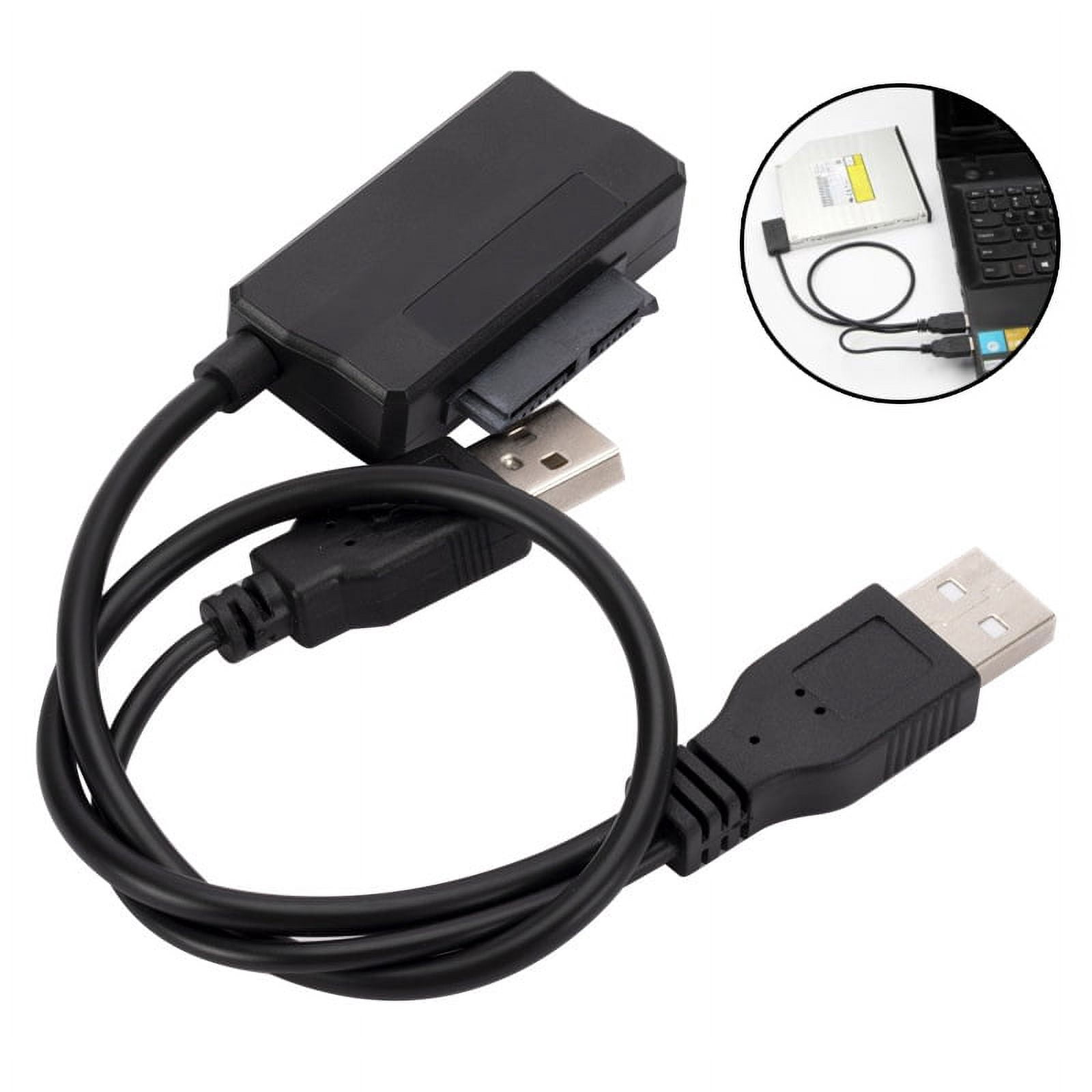 SATA to USB 2.0 6pin+7pin 13pin Adapter Cable External Power Cable for ...