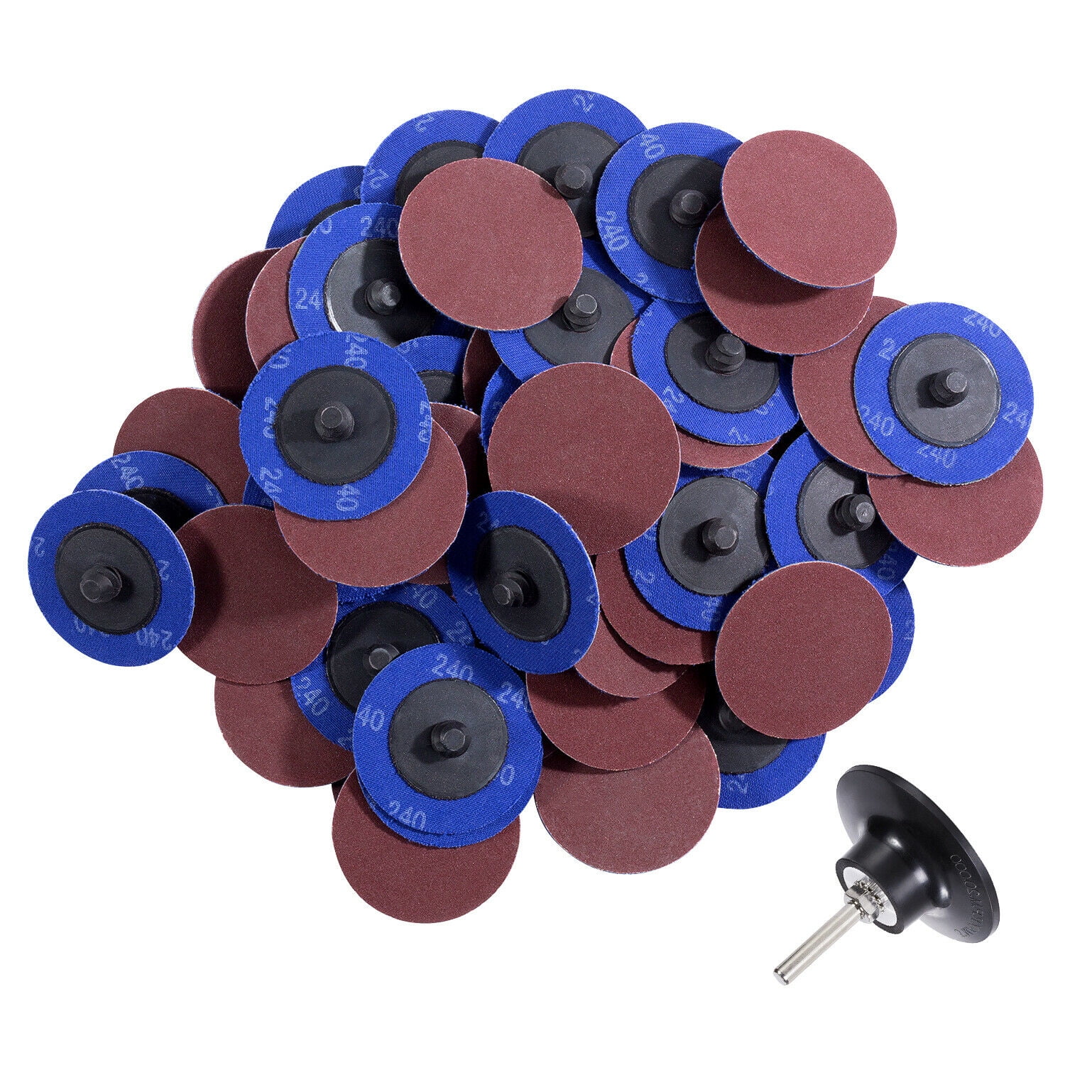 SATC 51PCS 2 inch 36 60 80 120 240 Grit Aluminum Oxide Roll Lock ...