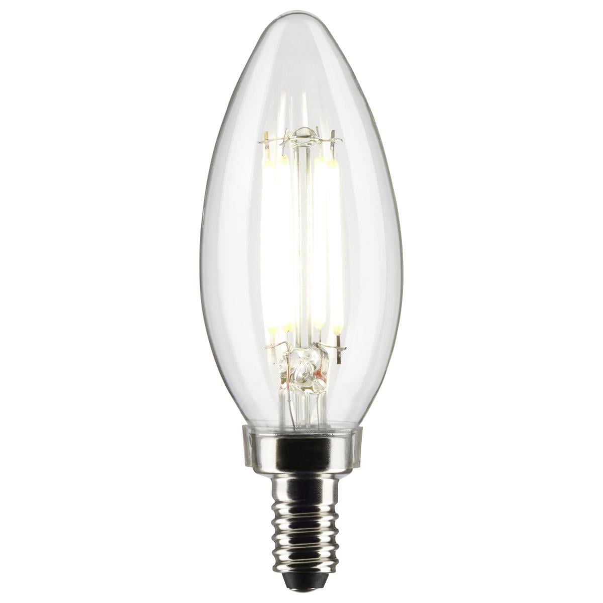 SATCO S21273 5.5W 120V Candelabra LED Bulb E12 Base 2700K 500L (24 Pack) - Walmart.com