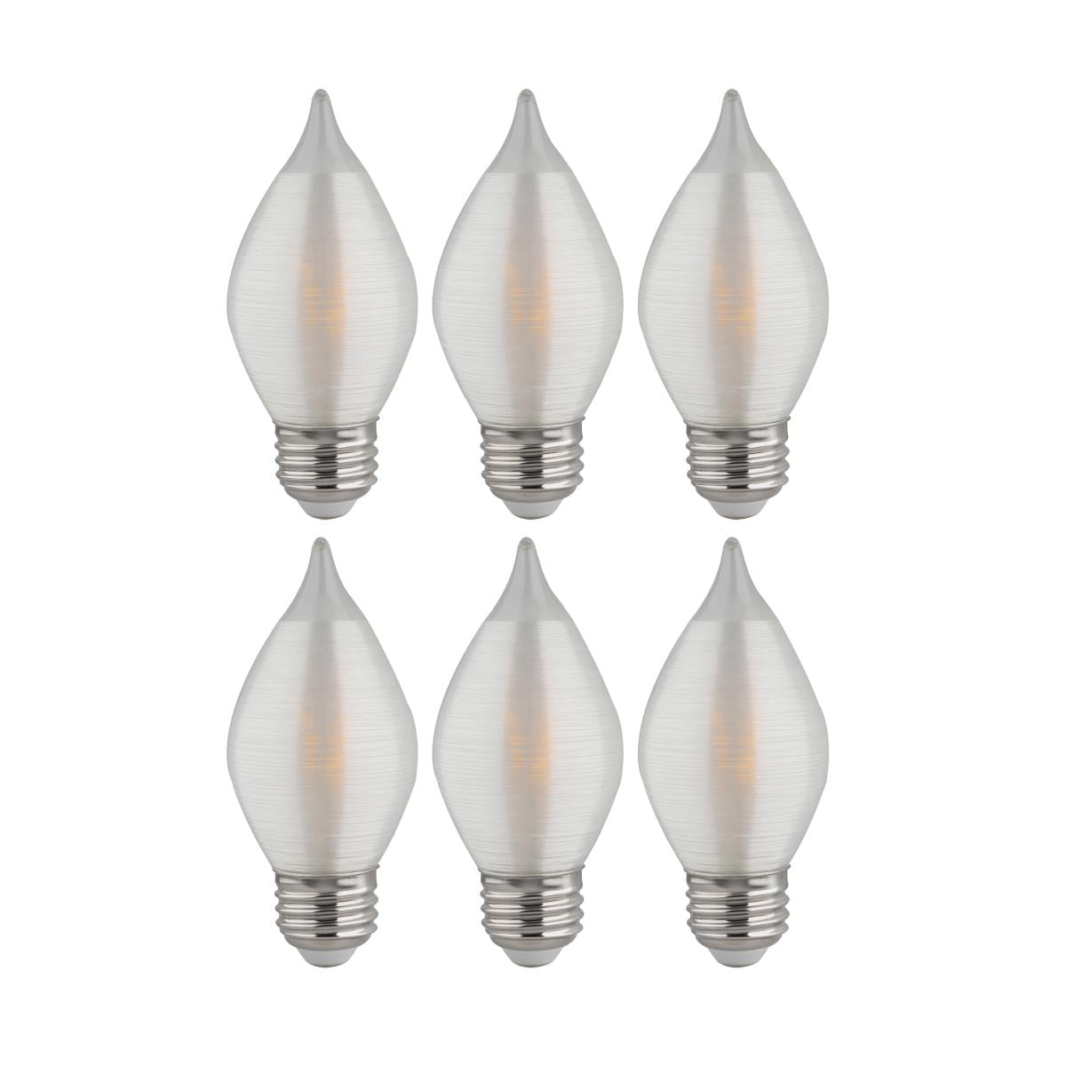 SATCO S23413 LED Bulb 4W 120V C15 Satin Spun E26 Medium Base 2700K 300L (6 Pack) - Walmart.com