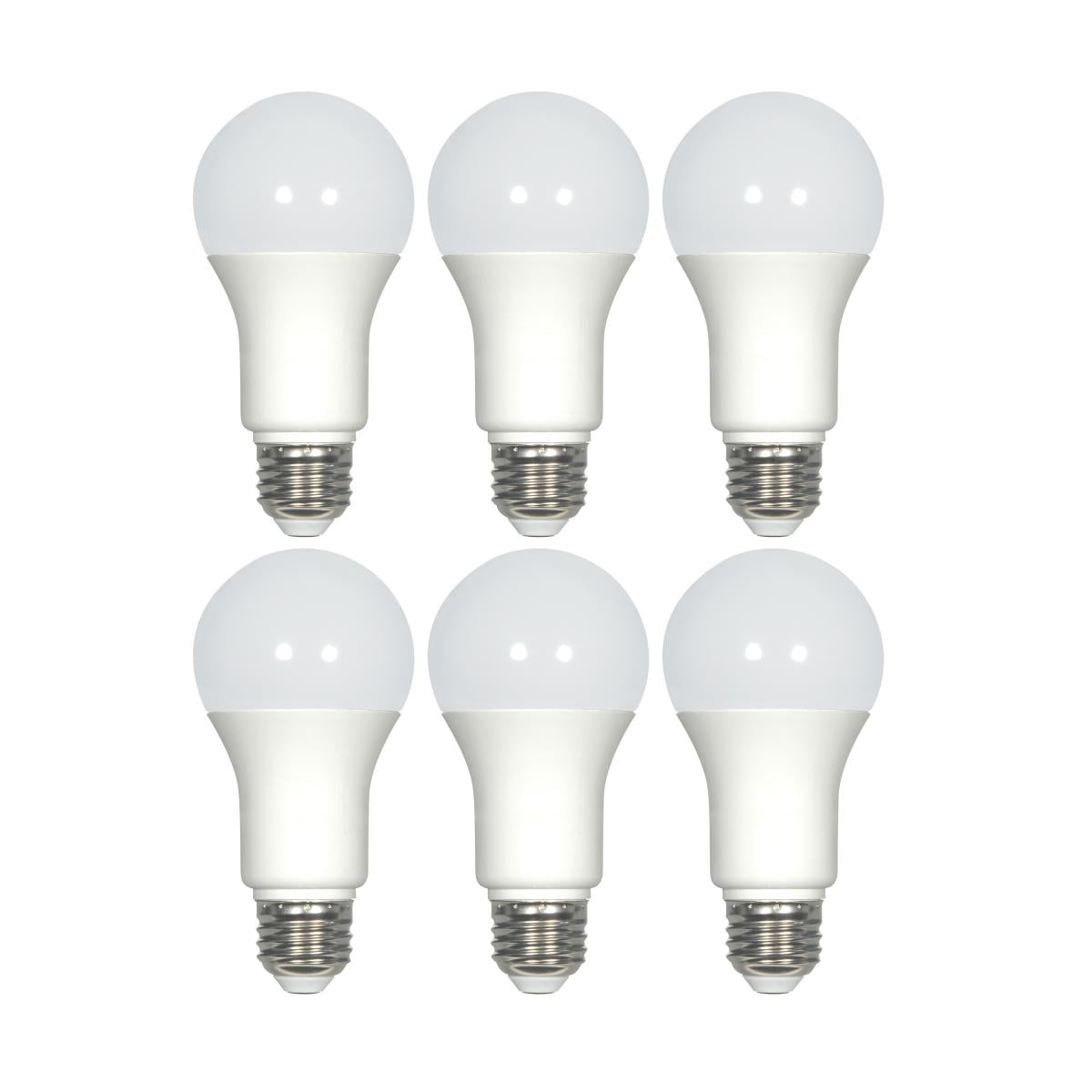 SATCO 9.8W LED A19 Bulb, E26 Medium Base, 2700K Frosted, Dim, Bright ...