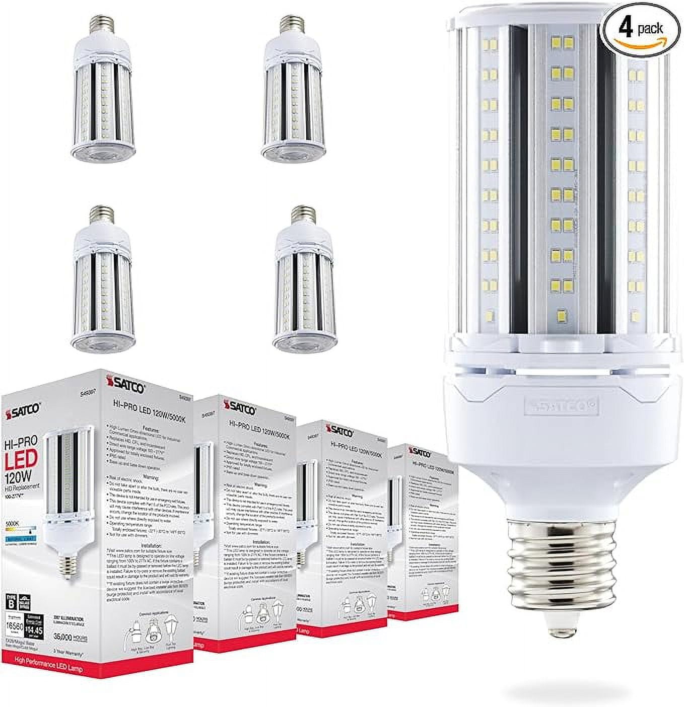 SATCO S49397 120W/LED/HP/850/100-277V/EX39, 120 Watt LED HID Replacement; 5000K; Extended Mogul ...