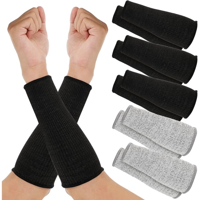 SATINIOR 5 Pairs Cut Burn Resistant Sleeves Arm Protection Sleeves ...