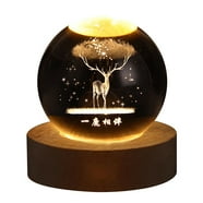 Model of Galaxy Crystal Ball, with Led Lamp Stand, Planets Glass Ball ...