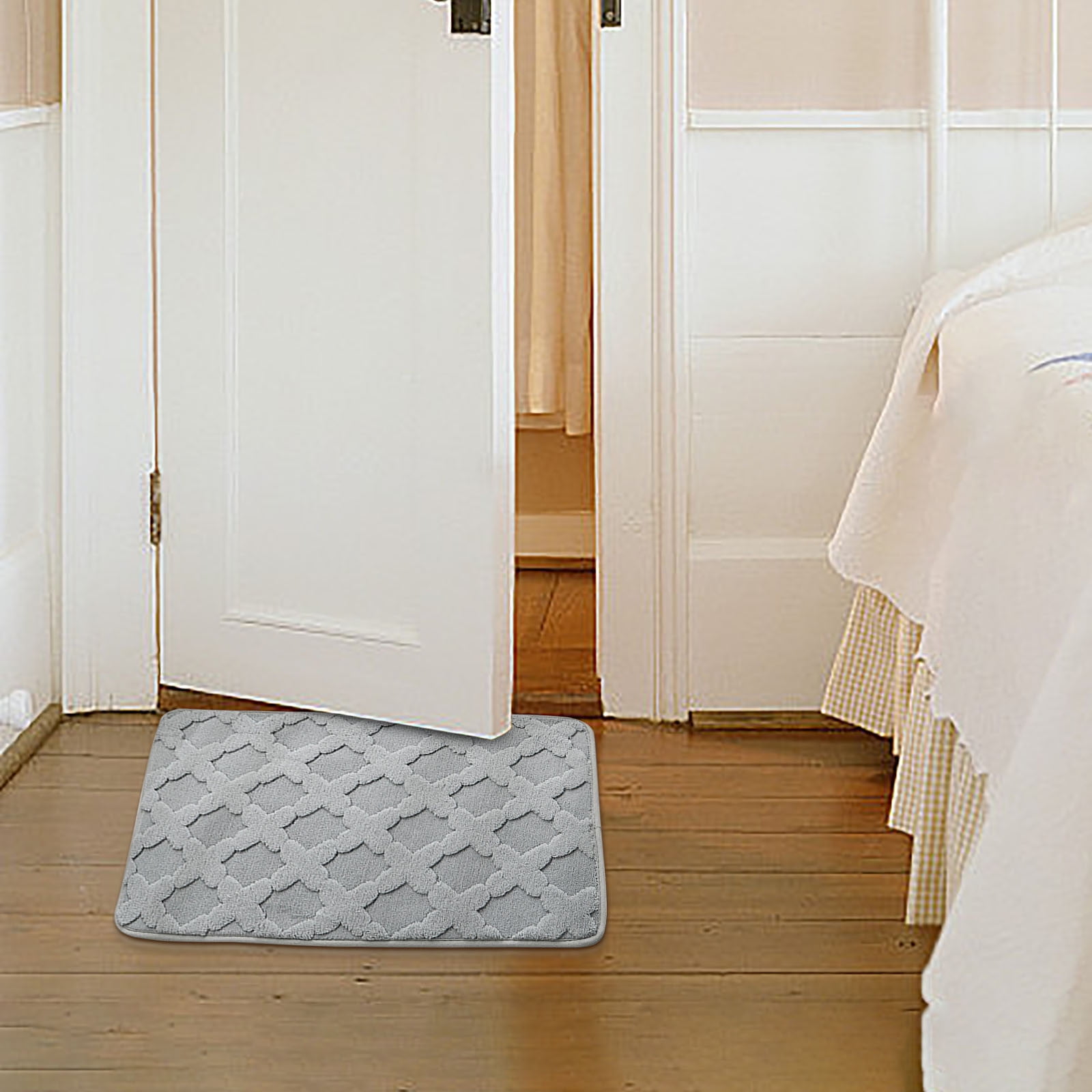 SATRINO Bath Mat Non Slip Washable- 15"x23" Luxury Absorbent Bath Mats ...