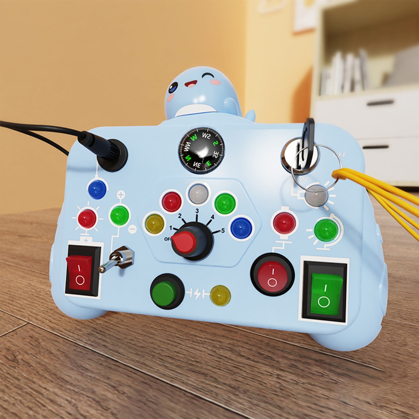 SATRINO Busy Board Toys for 1 Year Old Led Button Push Toys Light ...