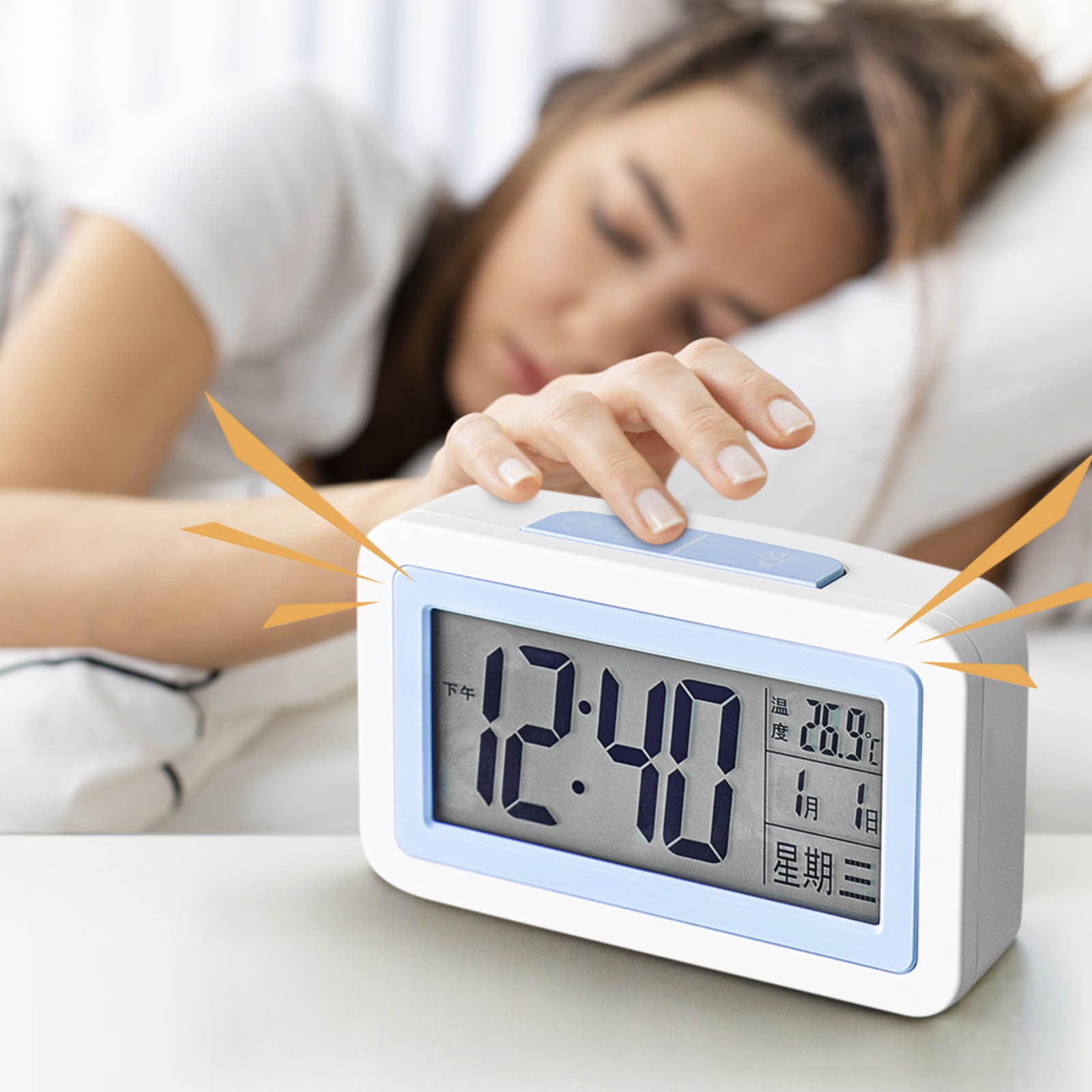 【SATRINO】Digital Alarm Clock with Bed Shaker & LED Display - Loud for ...