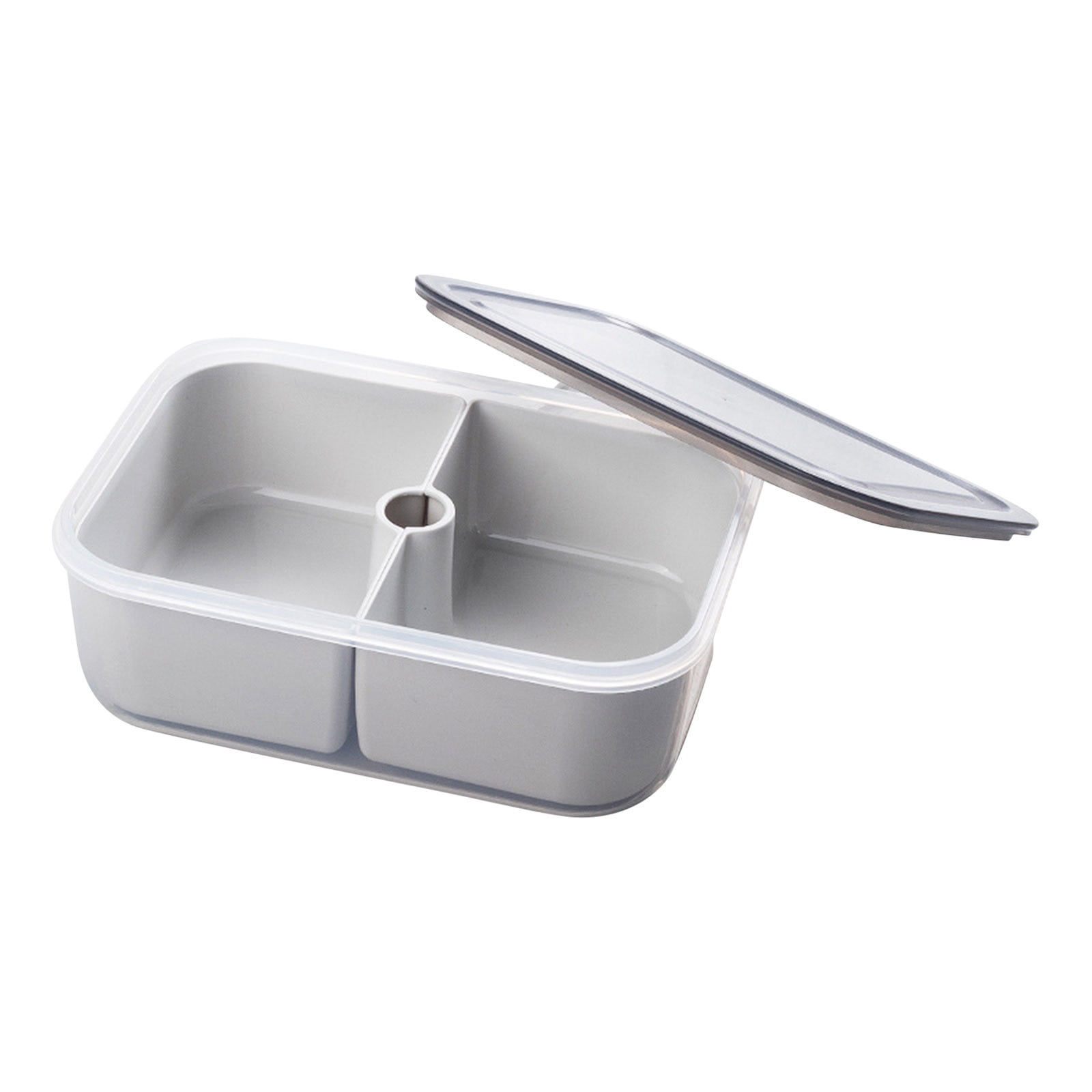 SATRINO Divided Food Serving Tray with Lids Stackable Snackle Box for ...